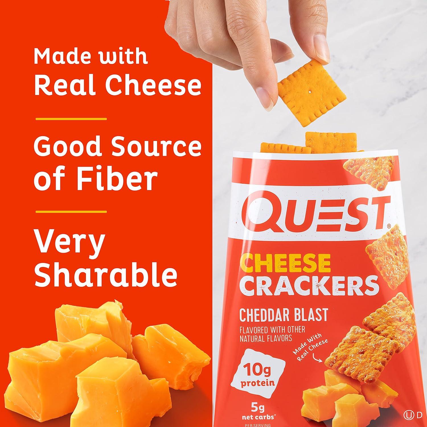 Quest Nutrition Cheddar Blast Cheese Crackers - High Protein, Low Carb ...