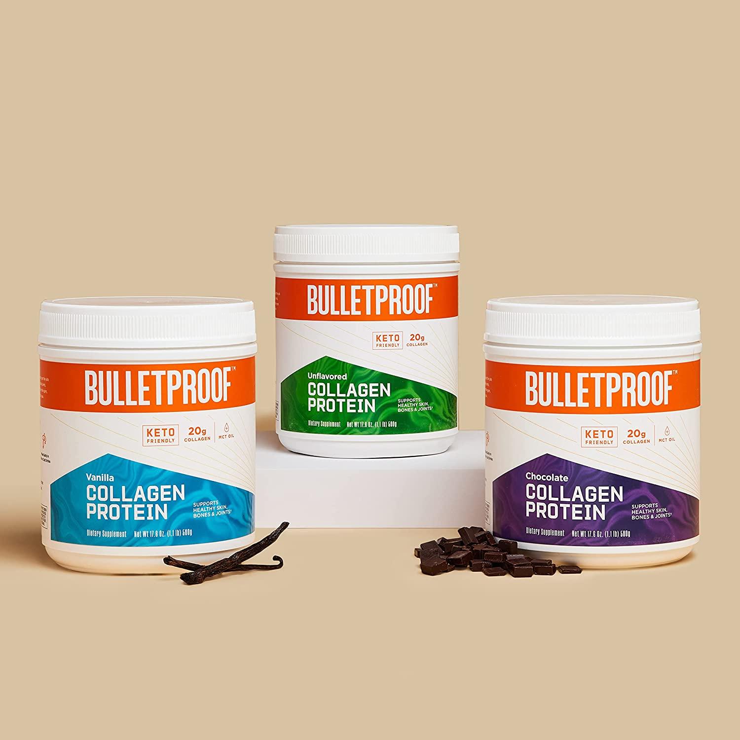 Bulletproof Collagen Protein Bars - Vanilla Shortbread Flavor, 11g ...