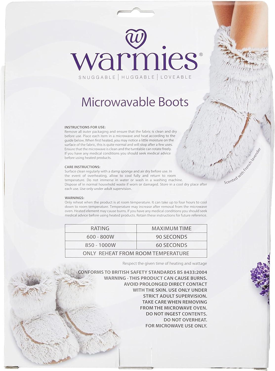 Warmies Lavender Scented Heatable Wellness Boots - Beige | Single Pair ...