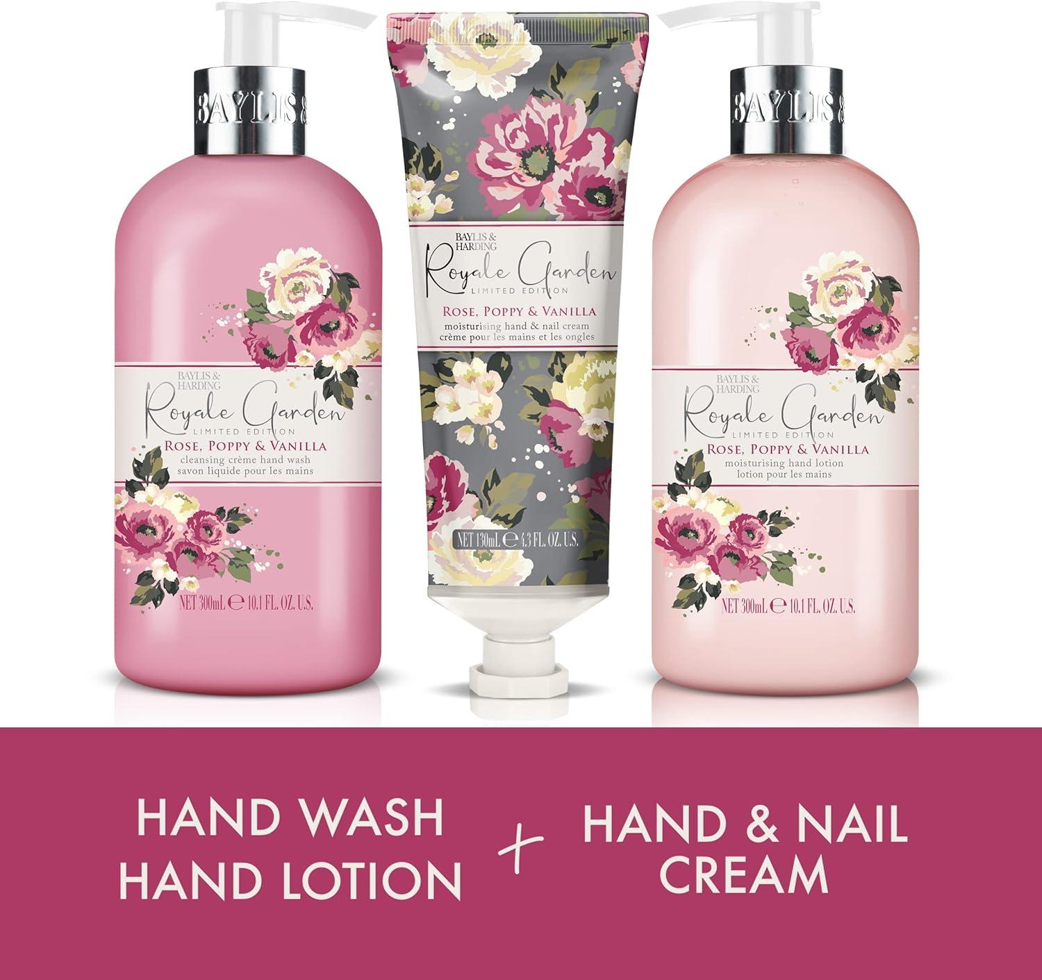 Baylis & Harding Royale Garden Rose Poppy & Vanilla Luxury Hand Treat ...