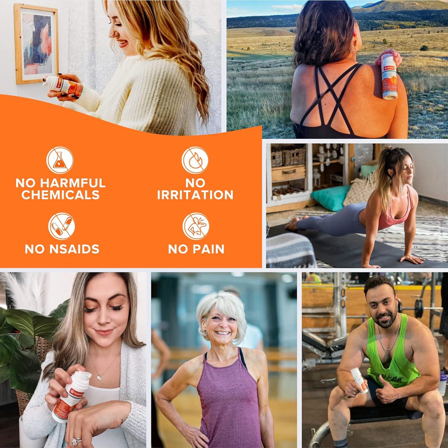 FLEXIGEN Topical Pain Relief Cream for Joint & Muscle Aches - 3.2 Fl Oz ...