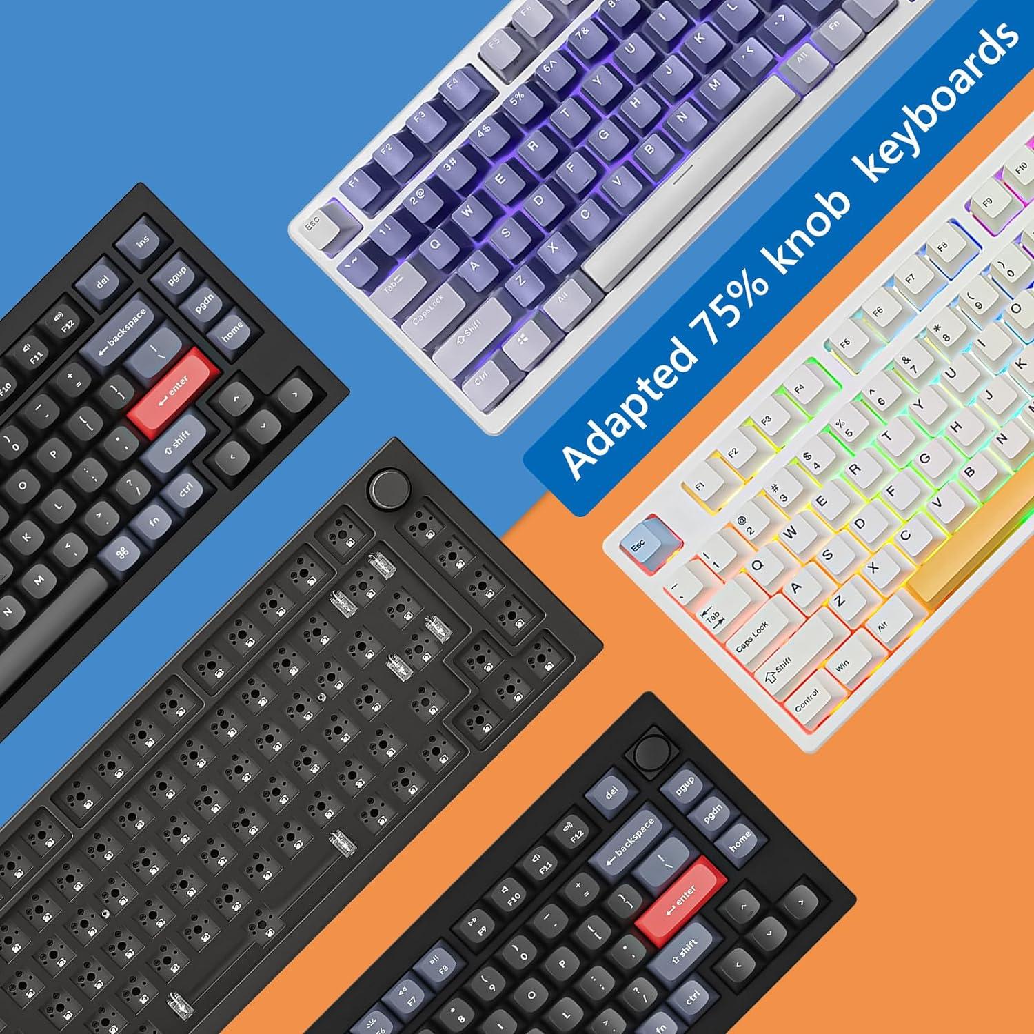 Geekria 75% Knob Keyboard Dust Cover Clear Acrylic Keypads Cover for 84 ...