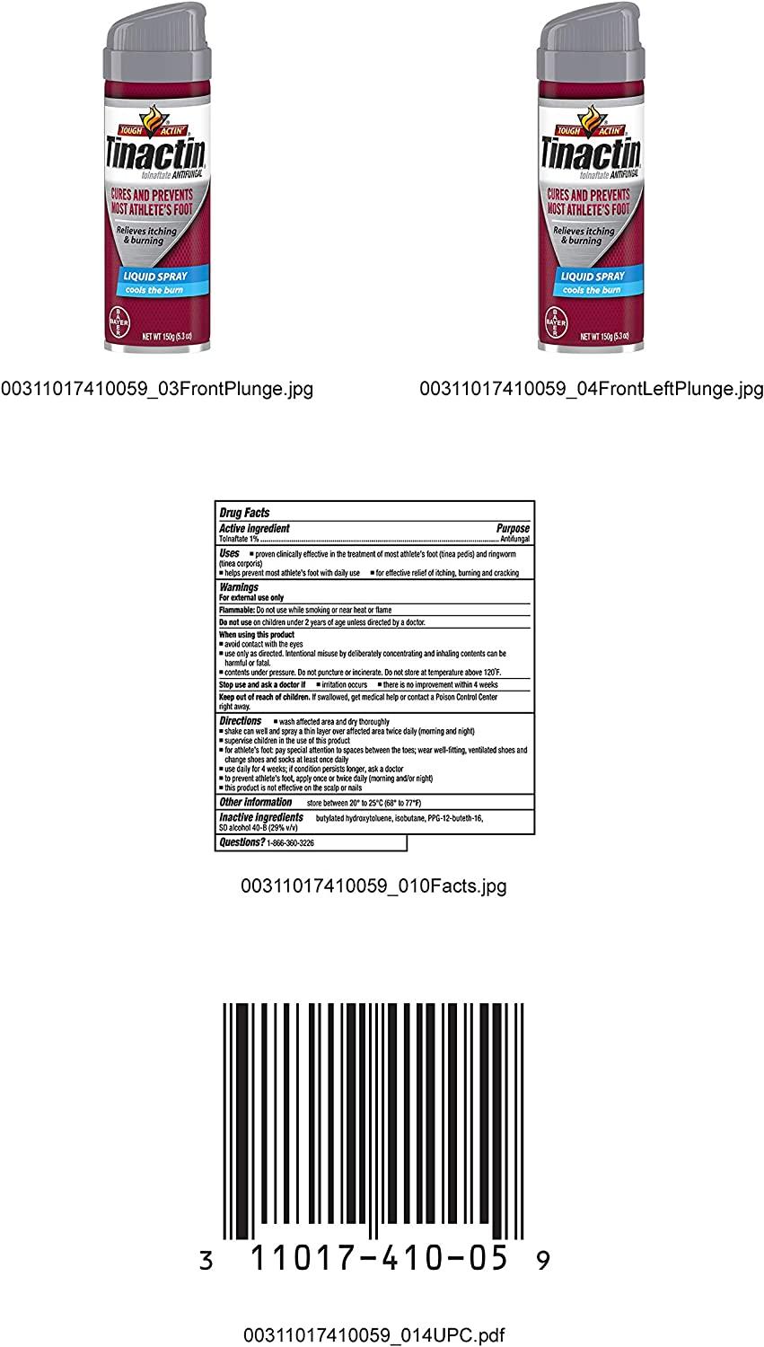 Tinactin Antifungal Liquid Spray 5.3 oz - Pack of 2 | Fast-Acting ...