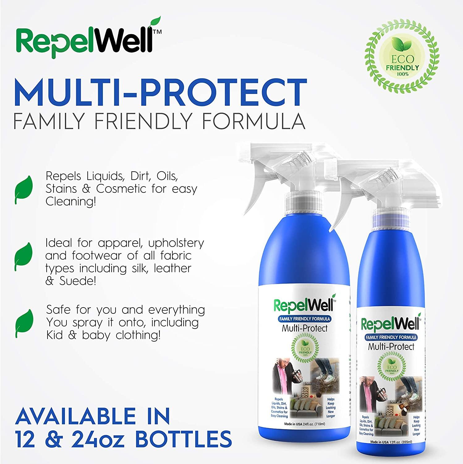RepelWell Multi-Protect Stain & Water Repellent (12oz) Eco-Friendly Pet ...