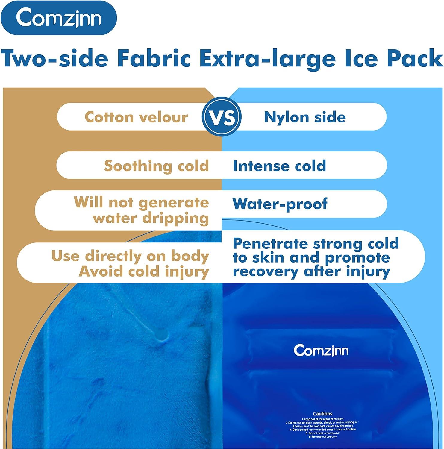 Comzinn Extra Large Ice Pack for Injuries Reusable Back Ice Pack for ...
