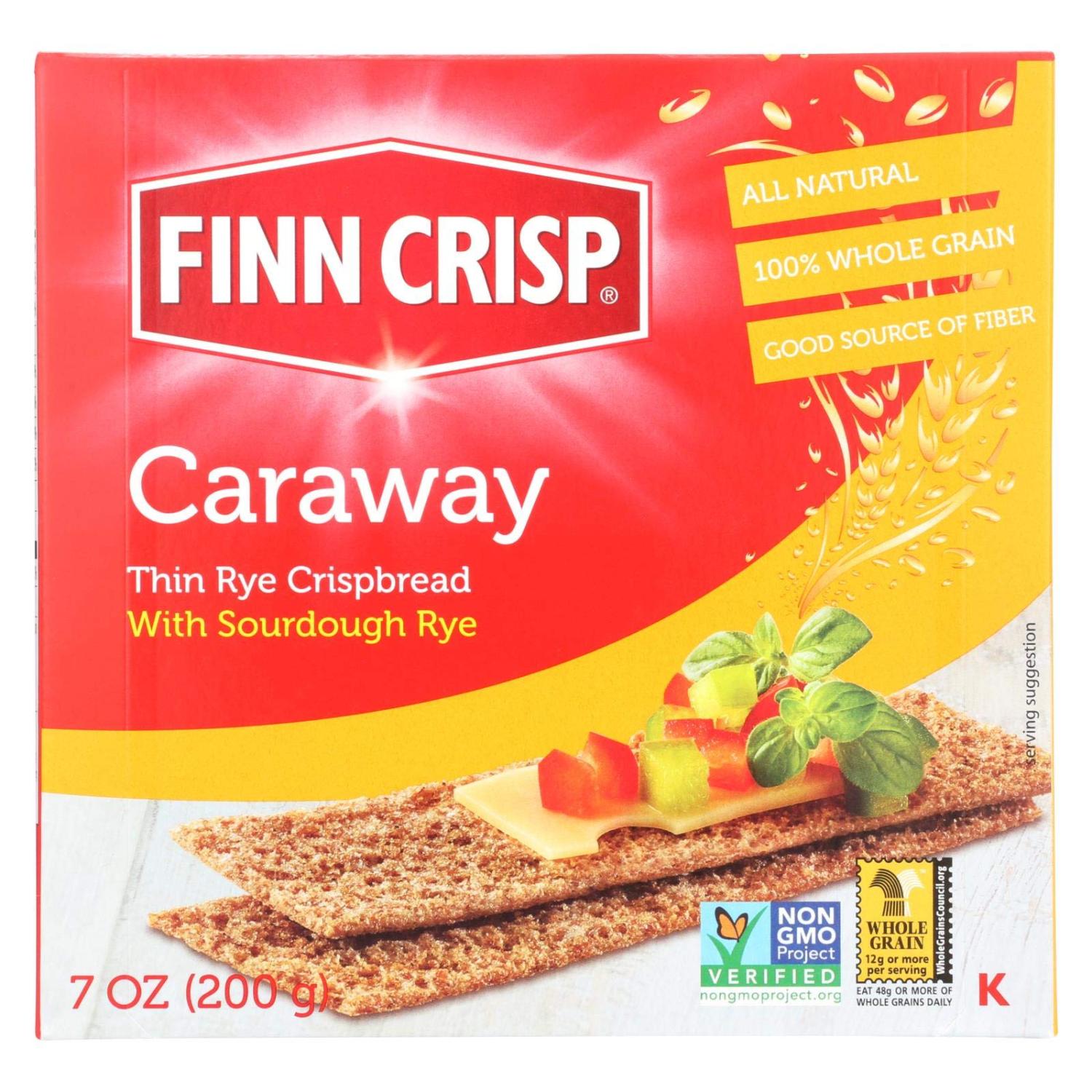 Buy Finn Crisp Caraway Sourdough Rye Thins - 7 oz (200 g) | Crispy Rye ...