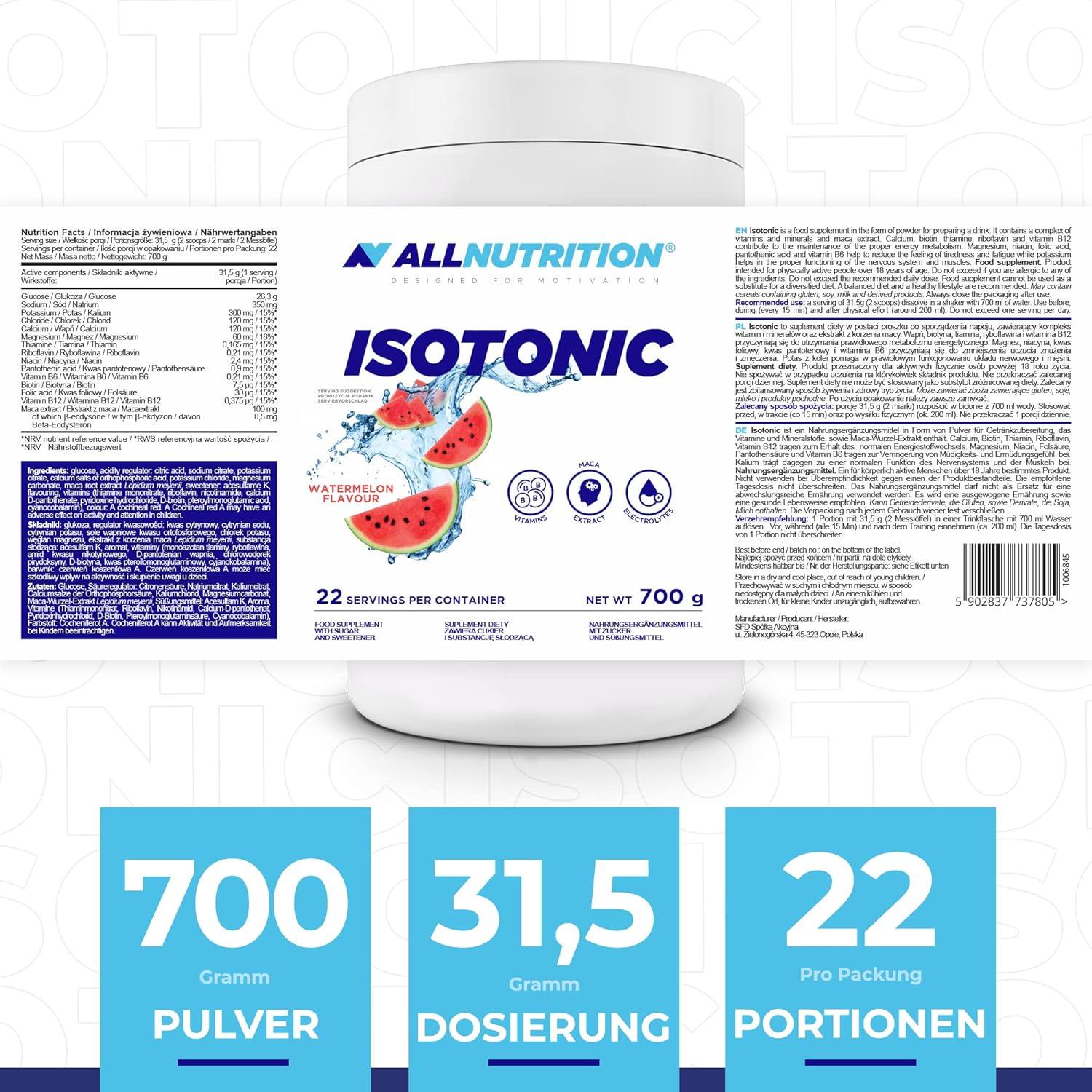 All-Nutrition Isotonic Beverage Powder 700g - Electrolyte Sports Drink ...