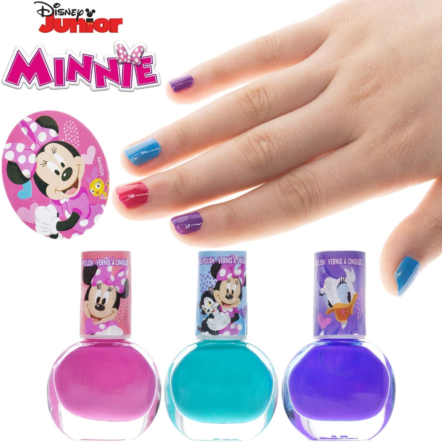 Townley Girl Disney Minnie Mouse Peel-Off Nail Polish Set for Girls 3 ...