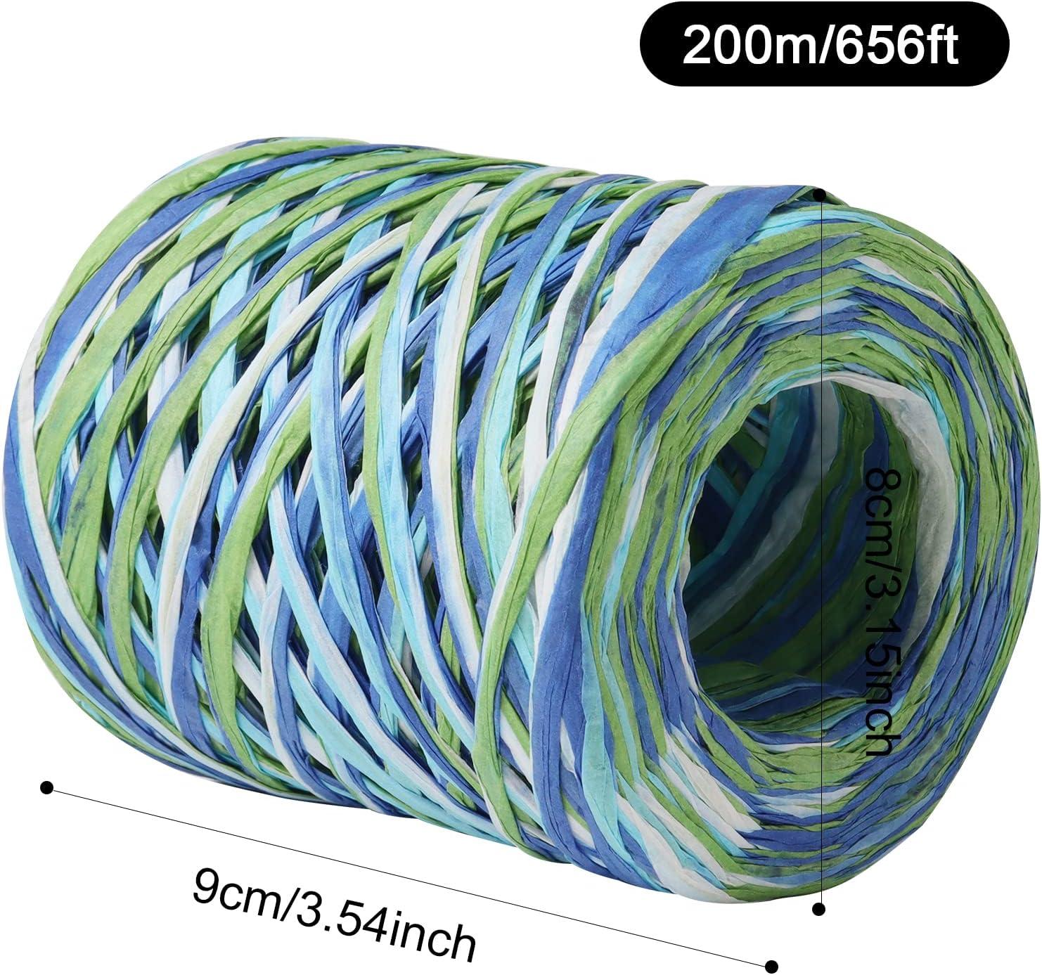 Yzzsjc 656ft Colored Raffia Ribbon for Gift Wrapping and Craft Projects ...
