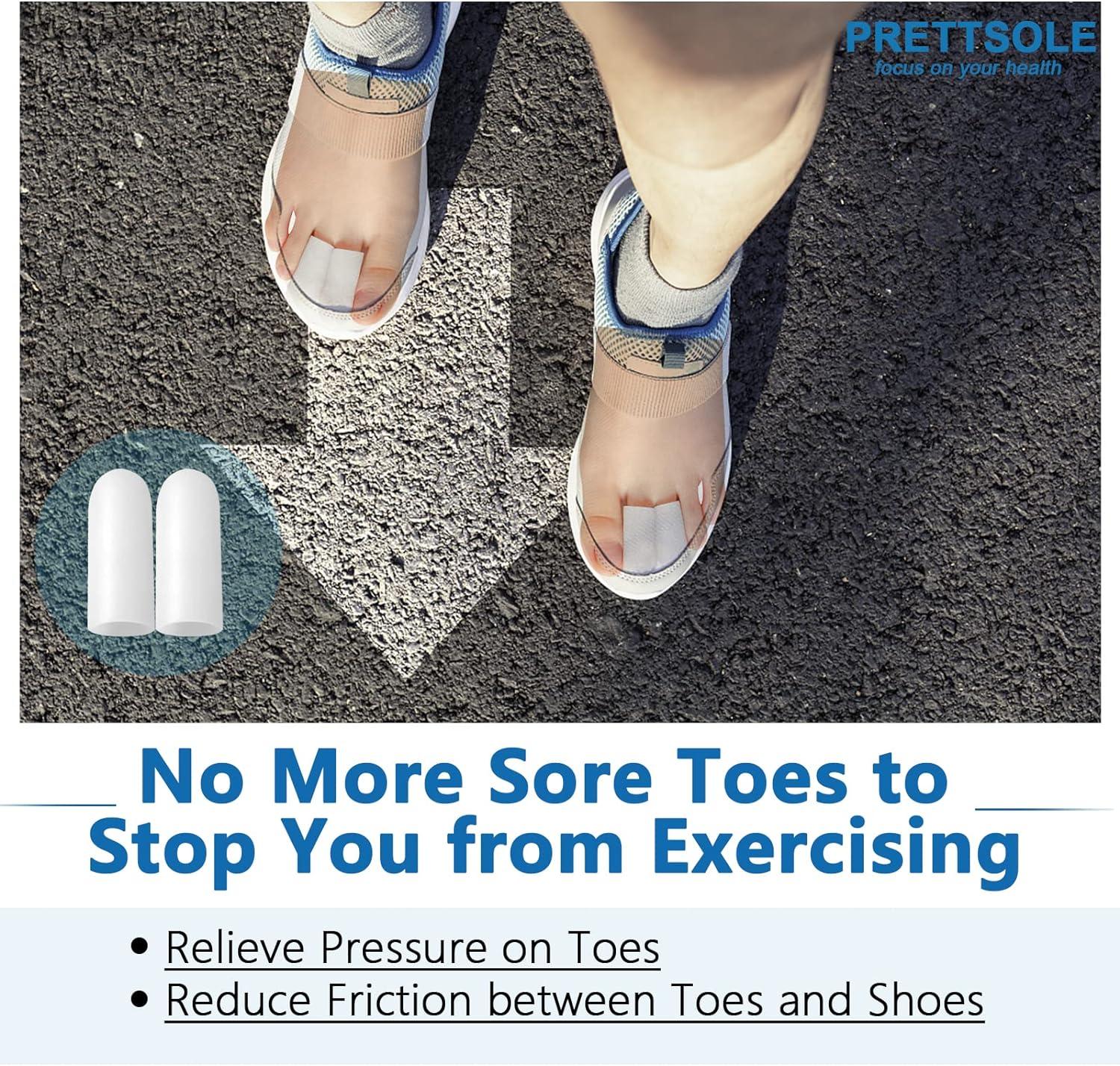 PrettSole Silicone Toe Protectors - 5 Pairs Soft Toe Caps for Corns ...