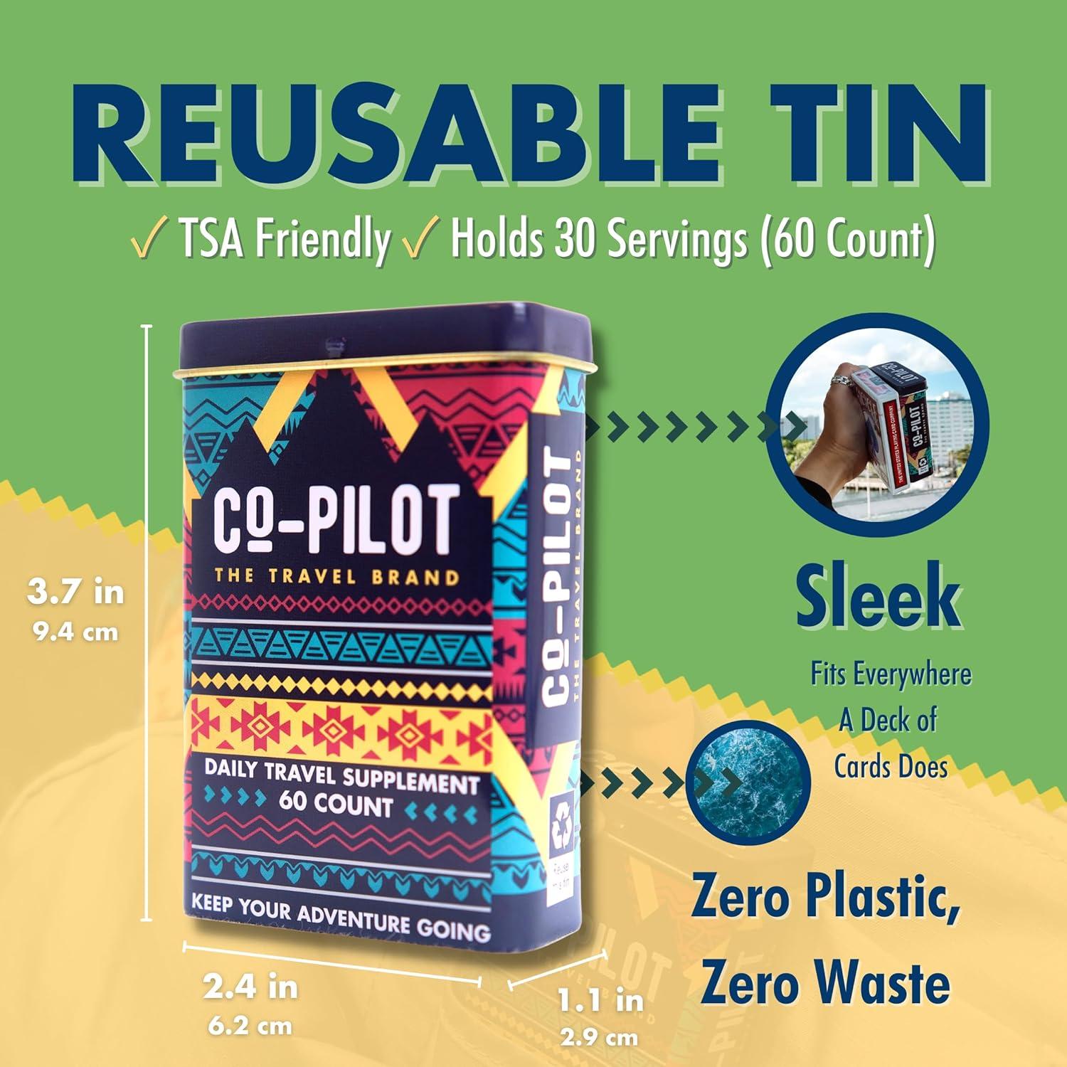 Co-Pilot All-in-1 Travel Supplement | Jet Lag & Immune Support | Energy ...