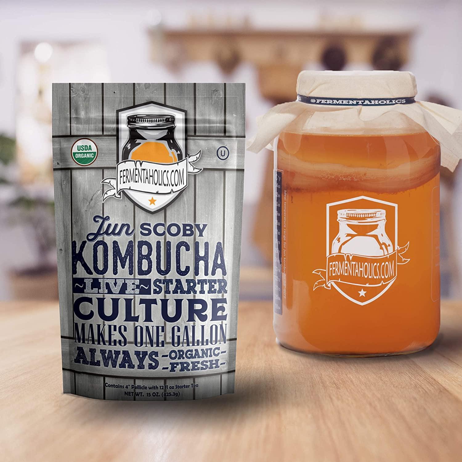 Jun Kombucha Starter Culture - USDA Certified Organic Jun SCOBY ...