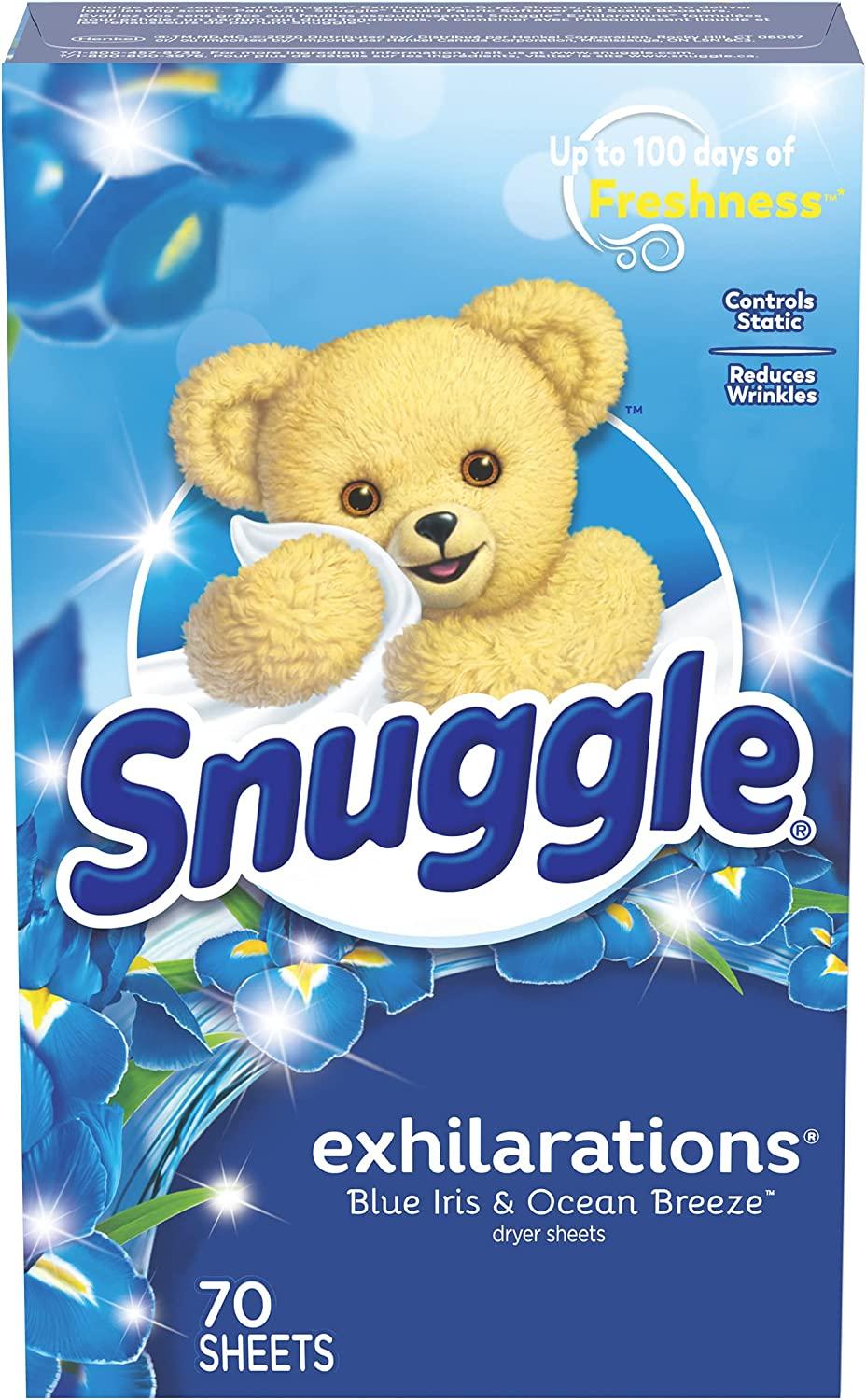 Snuggle Exhilarations Dryer Sheets - Blue Iris & Ocean Breeze - 70 Count | Buy Now with Express ...