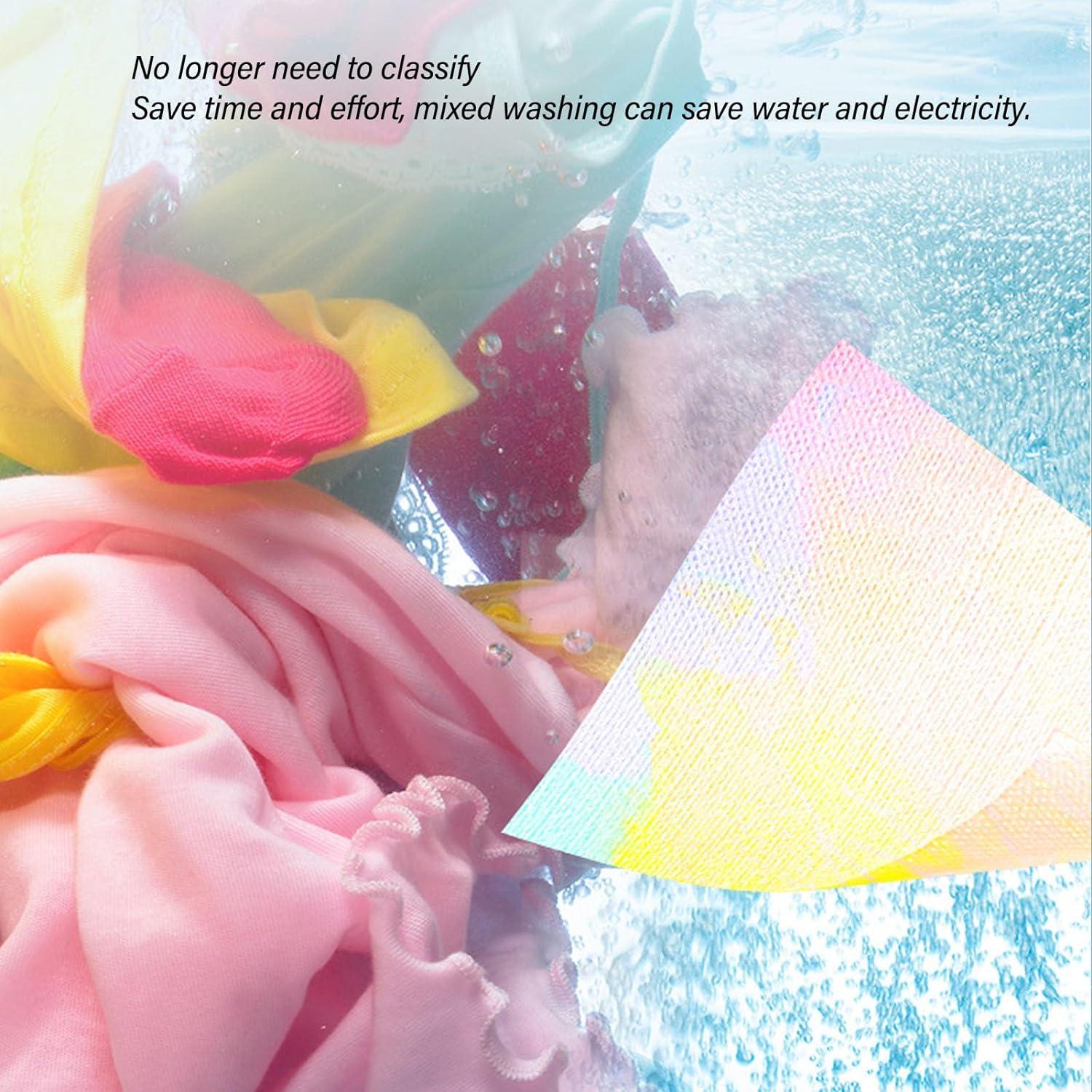 100PCS Laundry Color Catcher Fast Absorbtion Anti Stain Laundry Tablets ...