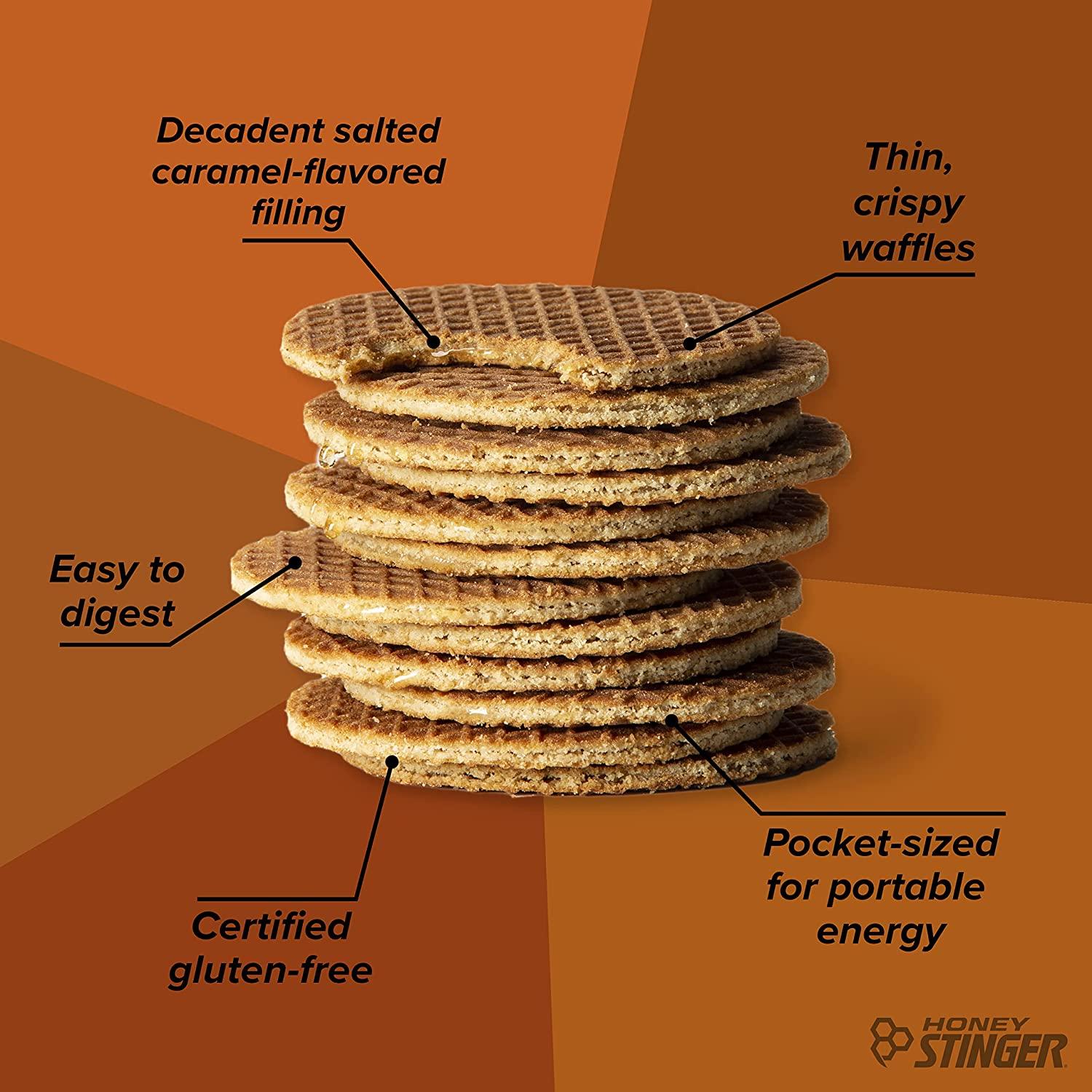 Honey Stinger Organic Gluten Free Salted Caramel Waffle | Energy ...
