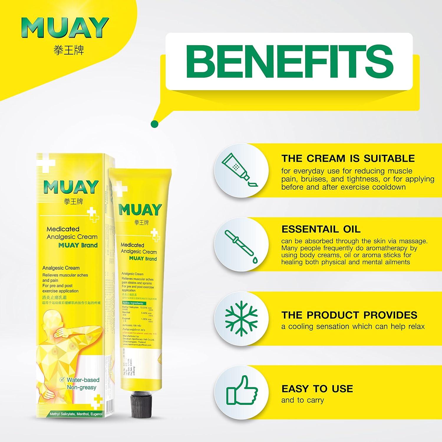 Namman Muay Thai Analgesic Cream 100g - Soothing Relief for Boxing and ...