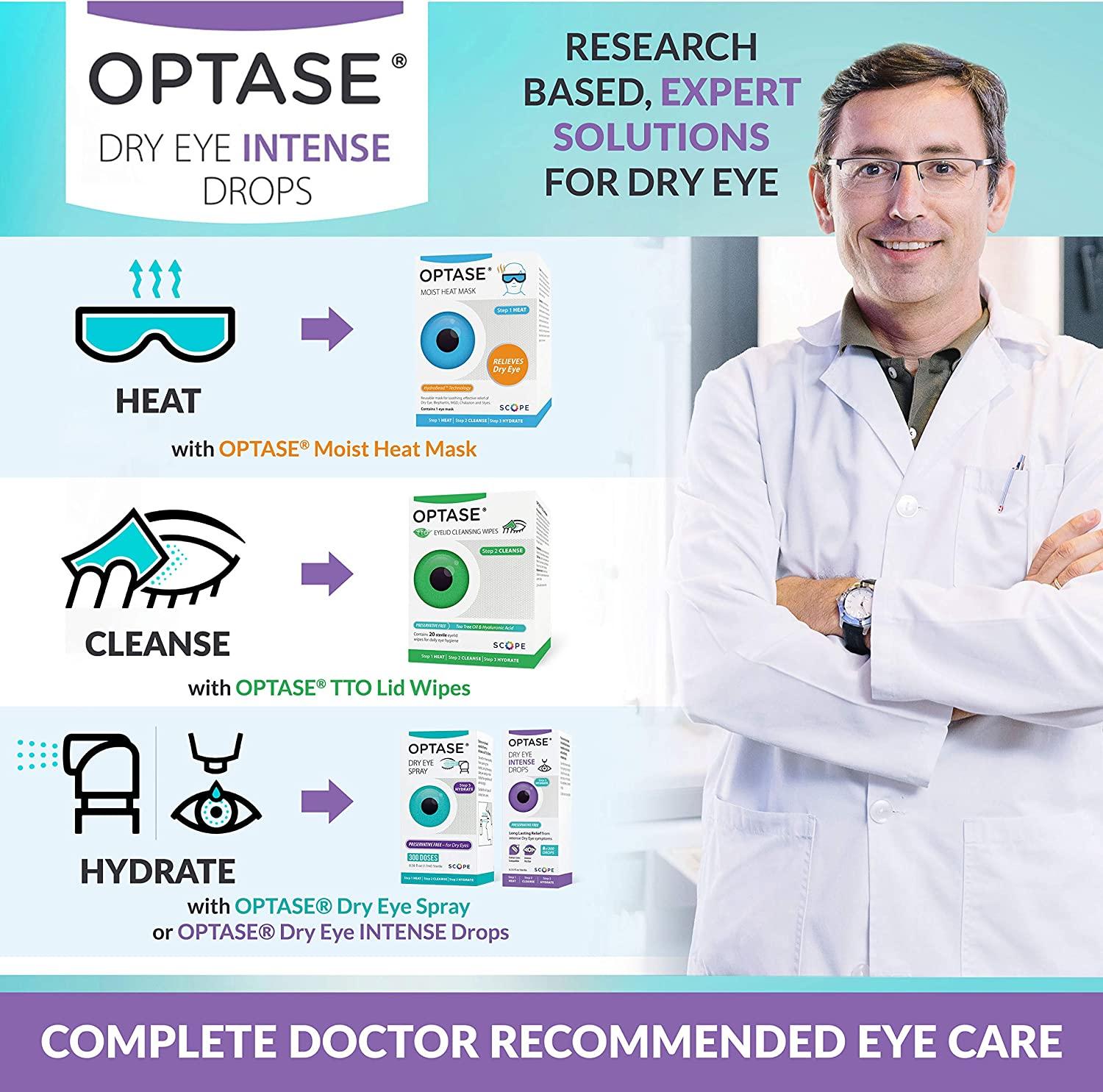 OPTASE Dry Eye Intense Drops - Preservative Free Artificial Tears for Severe Dry Eye Relief ...