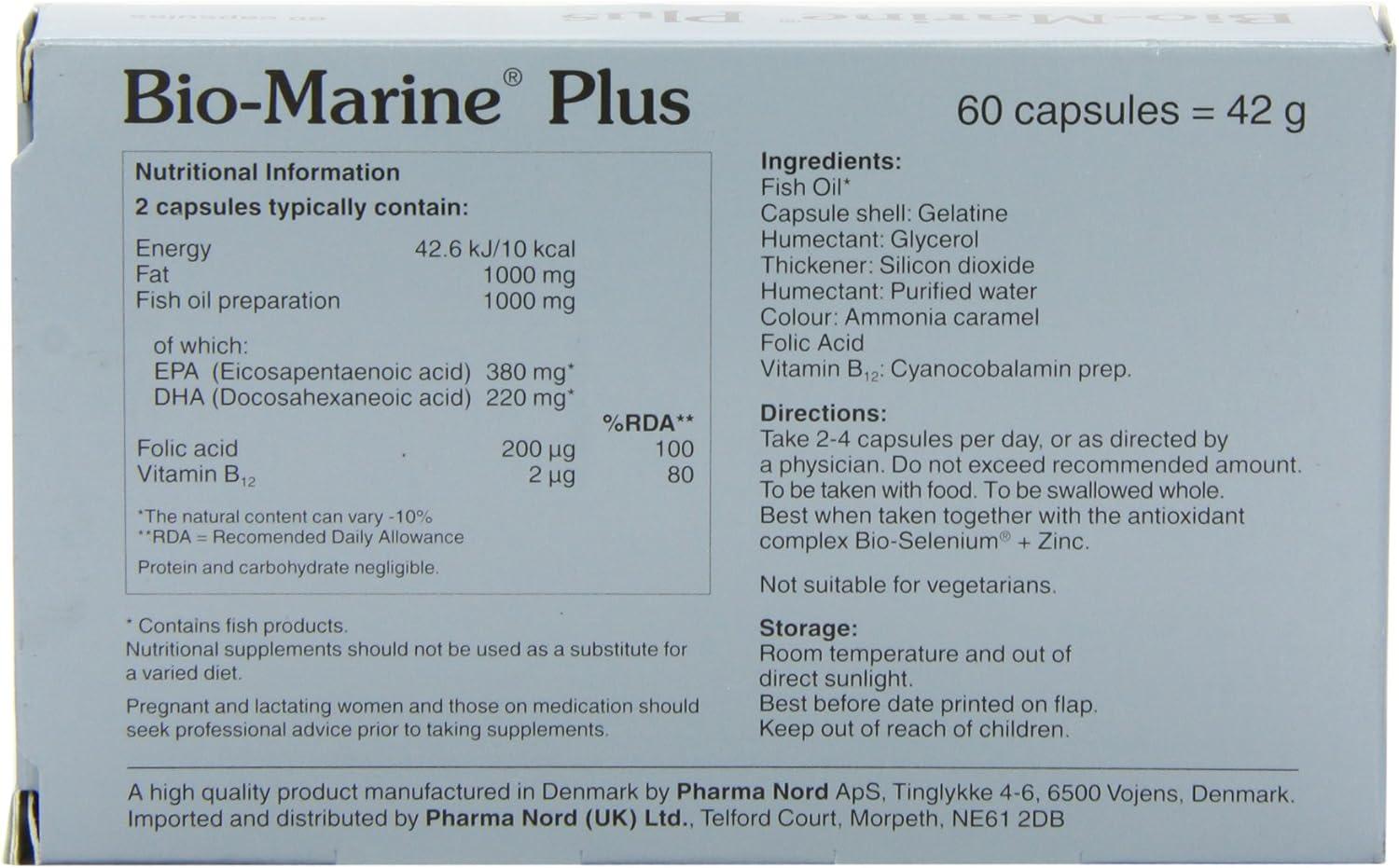 Pharma Nord Bio-Marine Plus 60 Capsules - Omega-3 Fish Oil Supplement ...