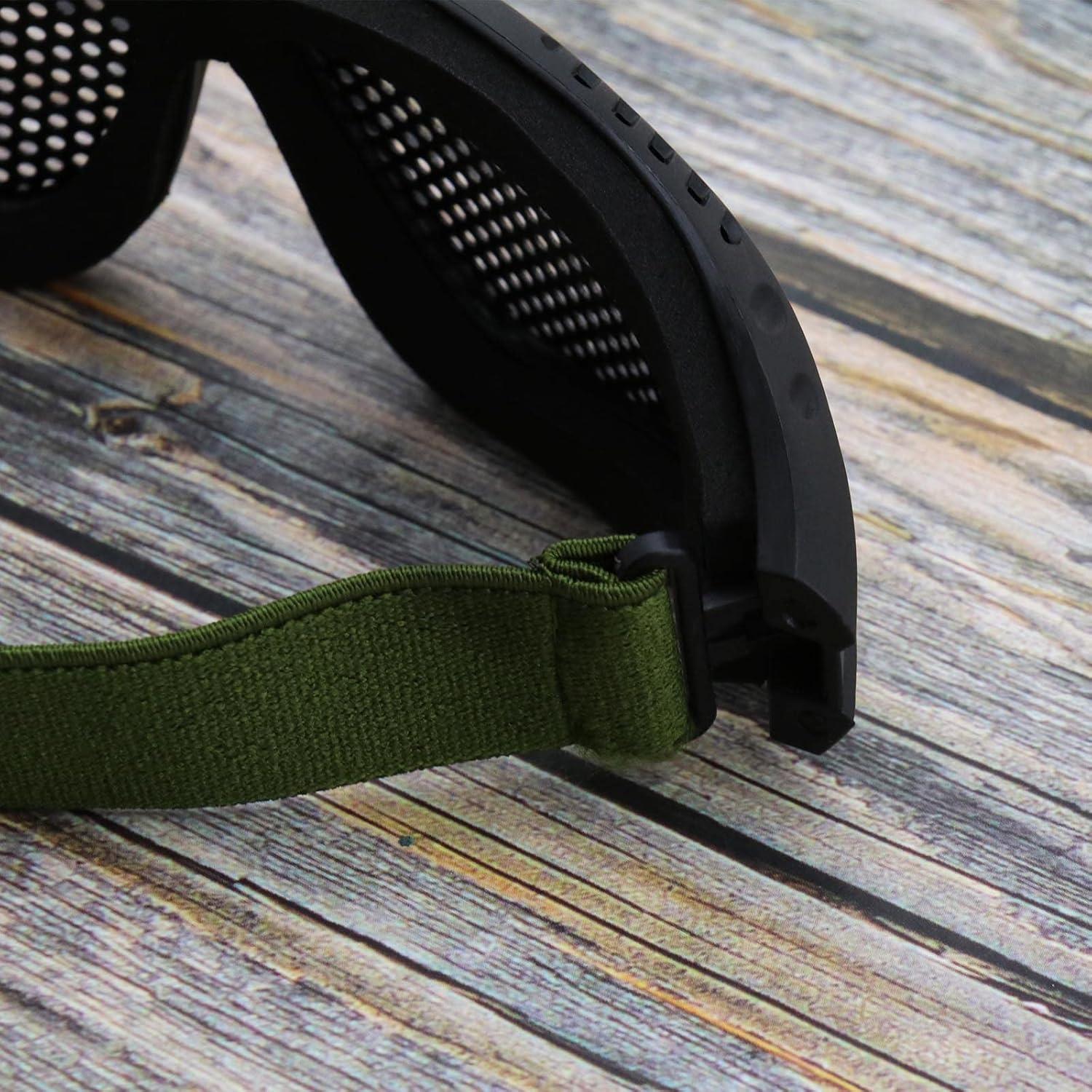 Buy Tactical Military Camouflage Protective Metal Mesh Goggles ...