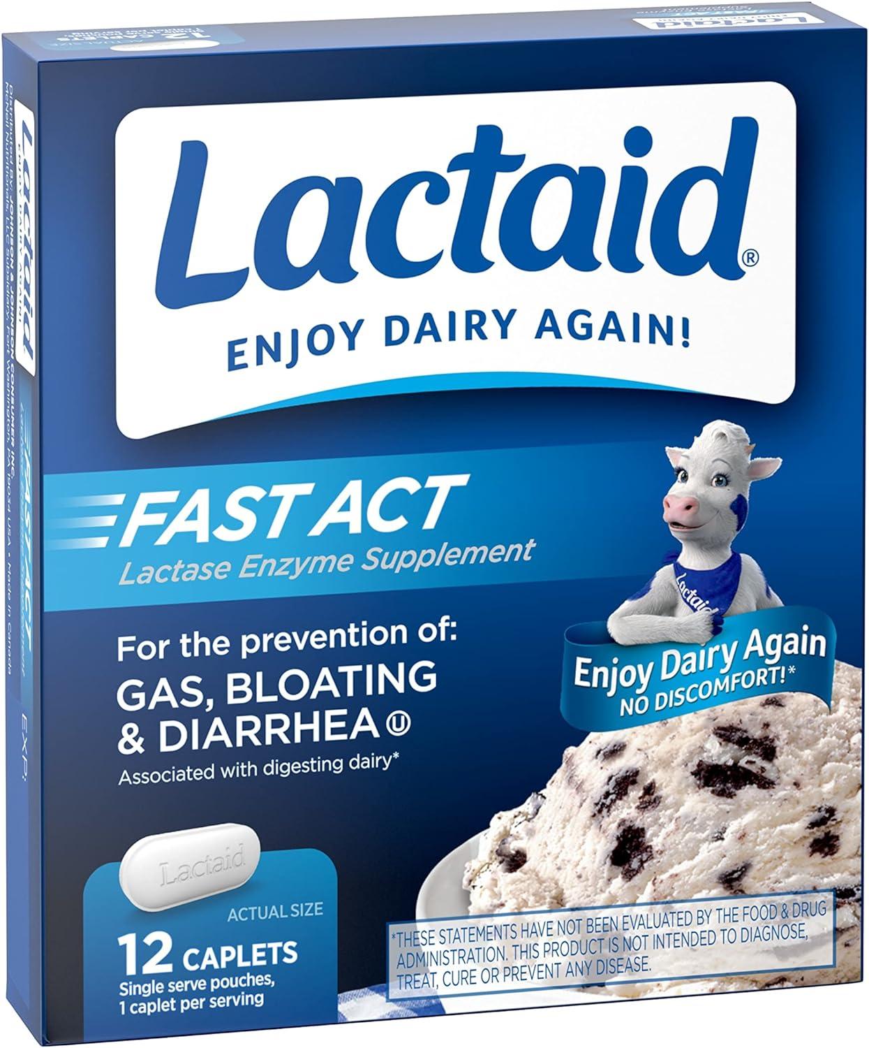 Lactaid Fast Act Twice As Ultra 12 Caplets | Buy Now with Express ...