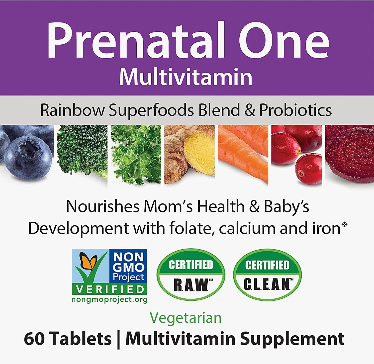 Rainbow Light Prenatal One Multivitamin - High Potency, Non-GMO ...