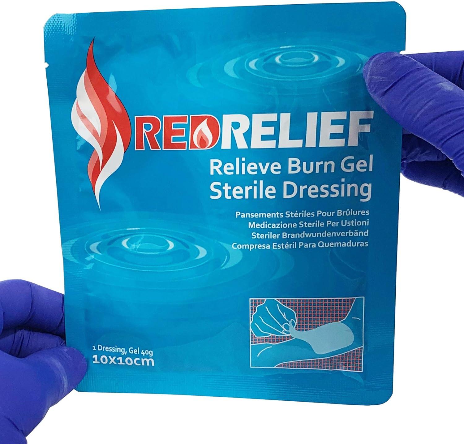RedRelief Emergency 10x10cm Burn Dressing - Cool, Soothe, Relieve Pain ...