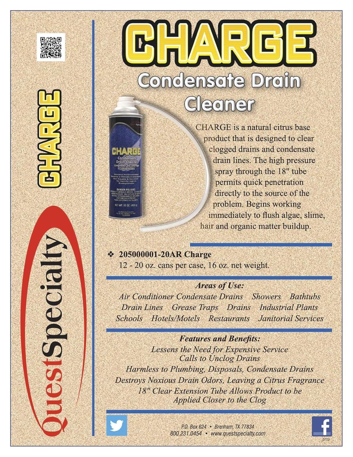 CHARGE Condensate Drain Cleaner - Case of 12 (20 oz.) | Effective ...