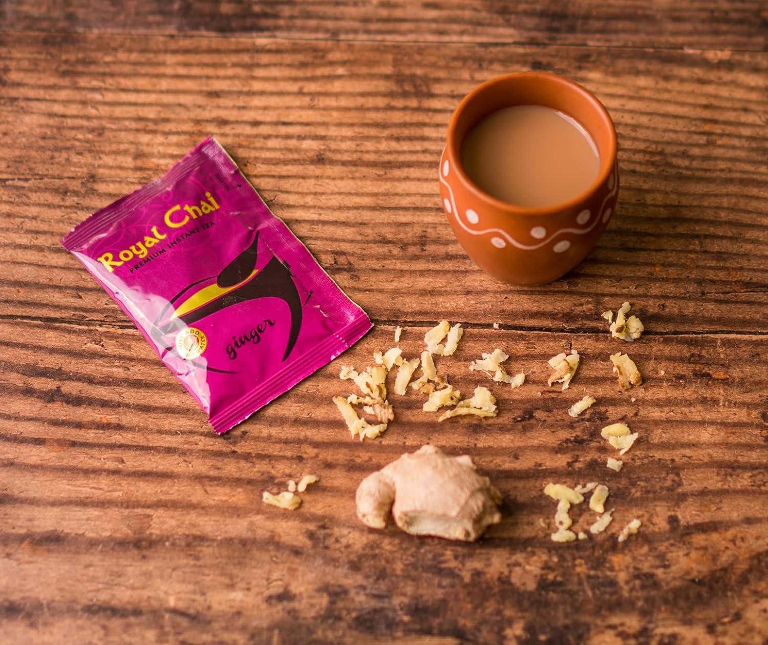 Royal Chai Ginger Instant Indian Tea 10 Count - Unsweetened | Pack of 1 ...