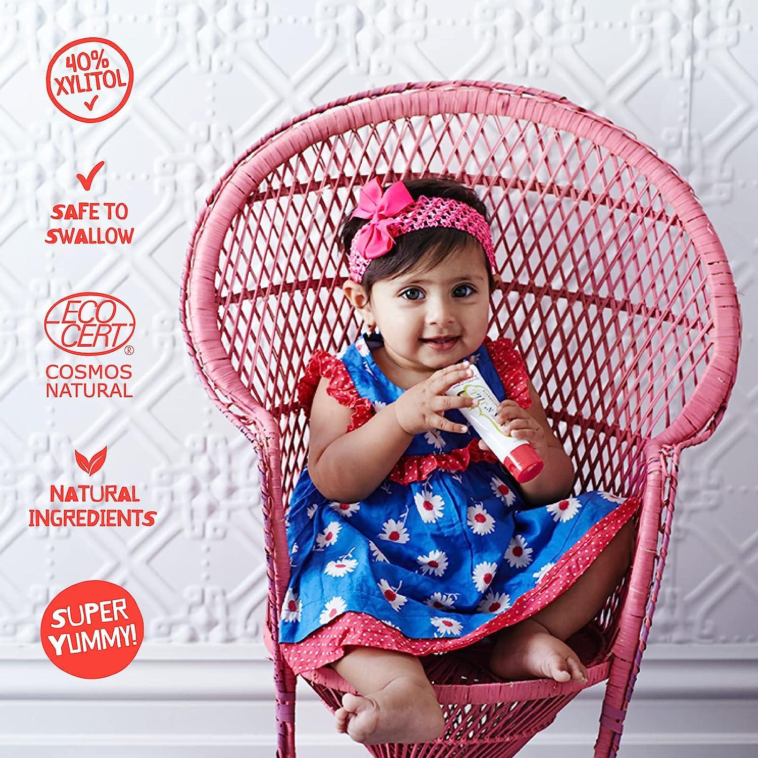 Jack N' Jill Kids Natural Toothpaste - Fluoride-Free, Organic Blueberry ...