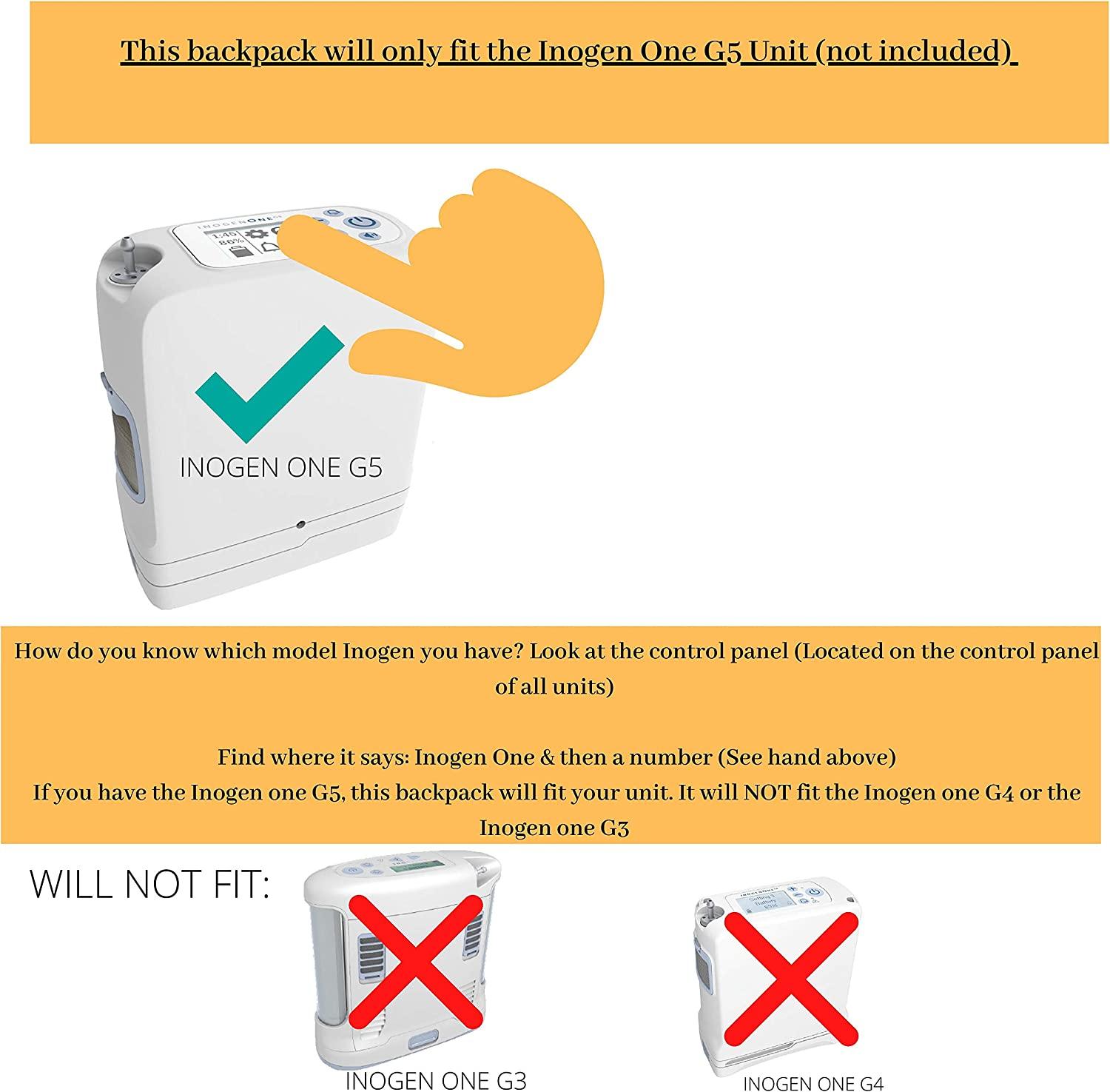 O2TOTES Inogen One G5 Backpack - Lightweight & Comfortable Design ...