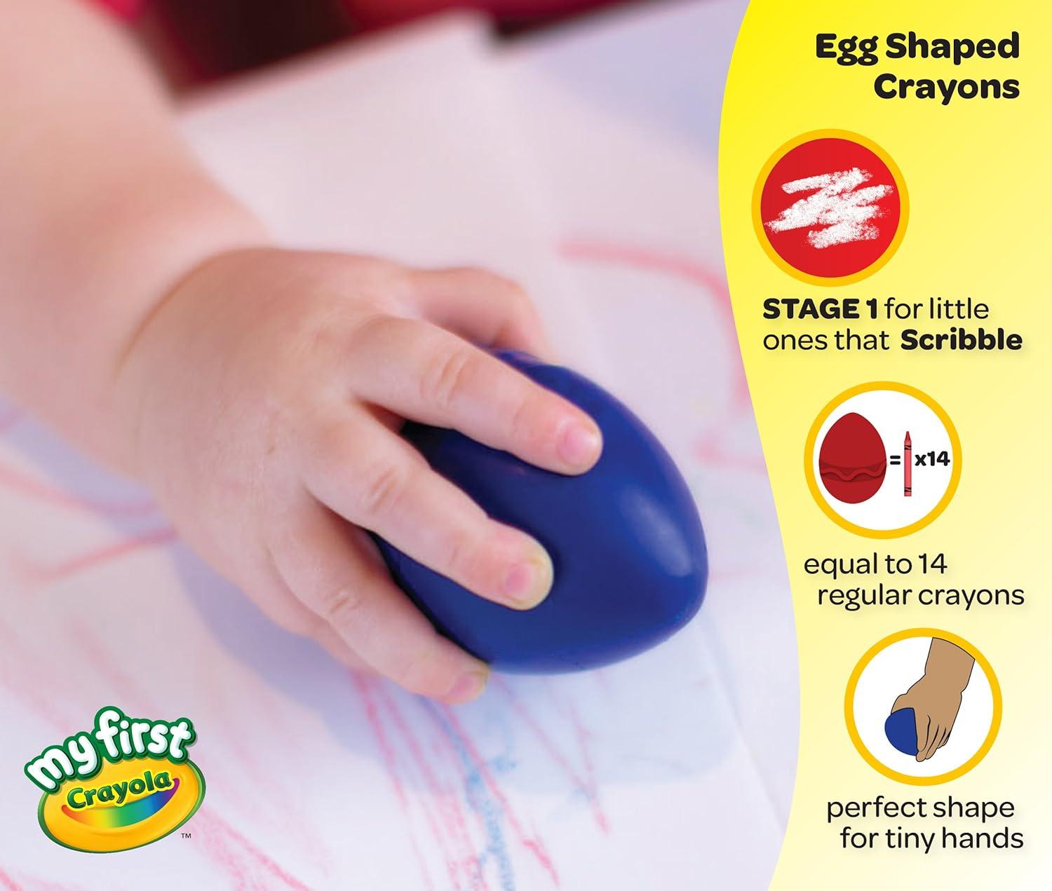 My First Crayola Palm-Grip Crayons - 6 Count Toddler-Friendly Art Tools ...