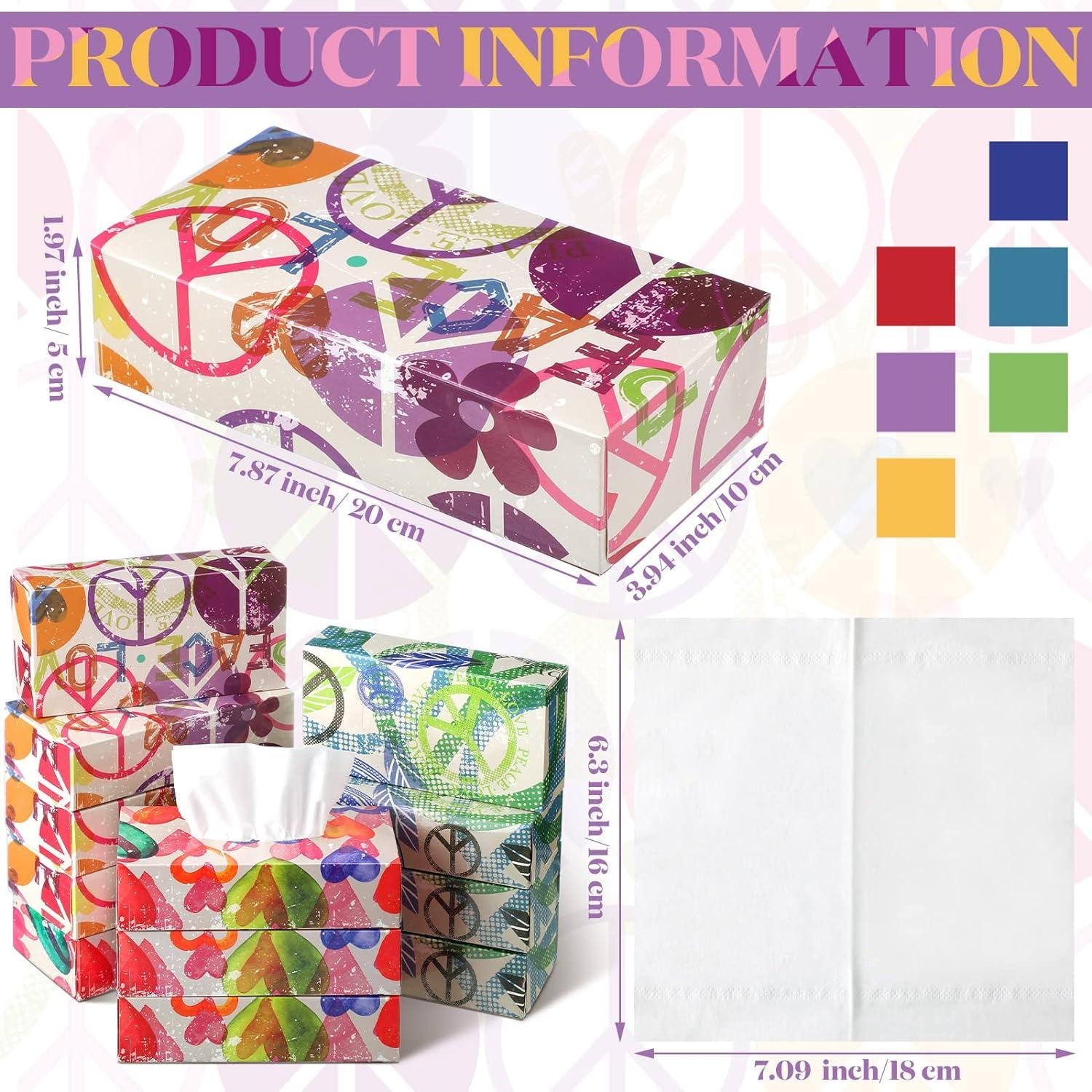 12 Pack 2 Ply Peace and Love Facial Tissue Boxes - Soft & Disposable ...