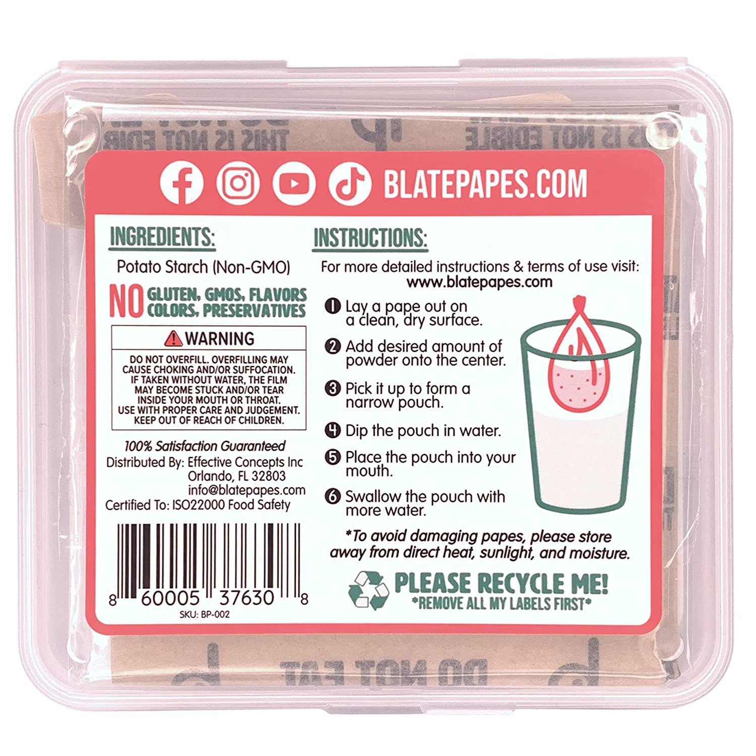 Blate Papes Oblate Disc Squares 200 Count - Edible Films for Herbs and ...