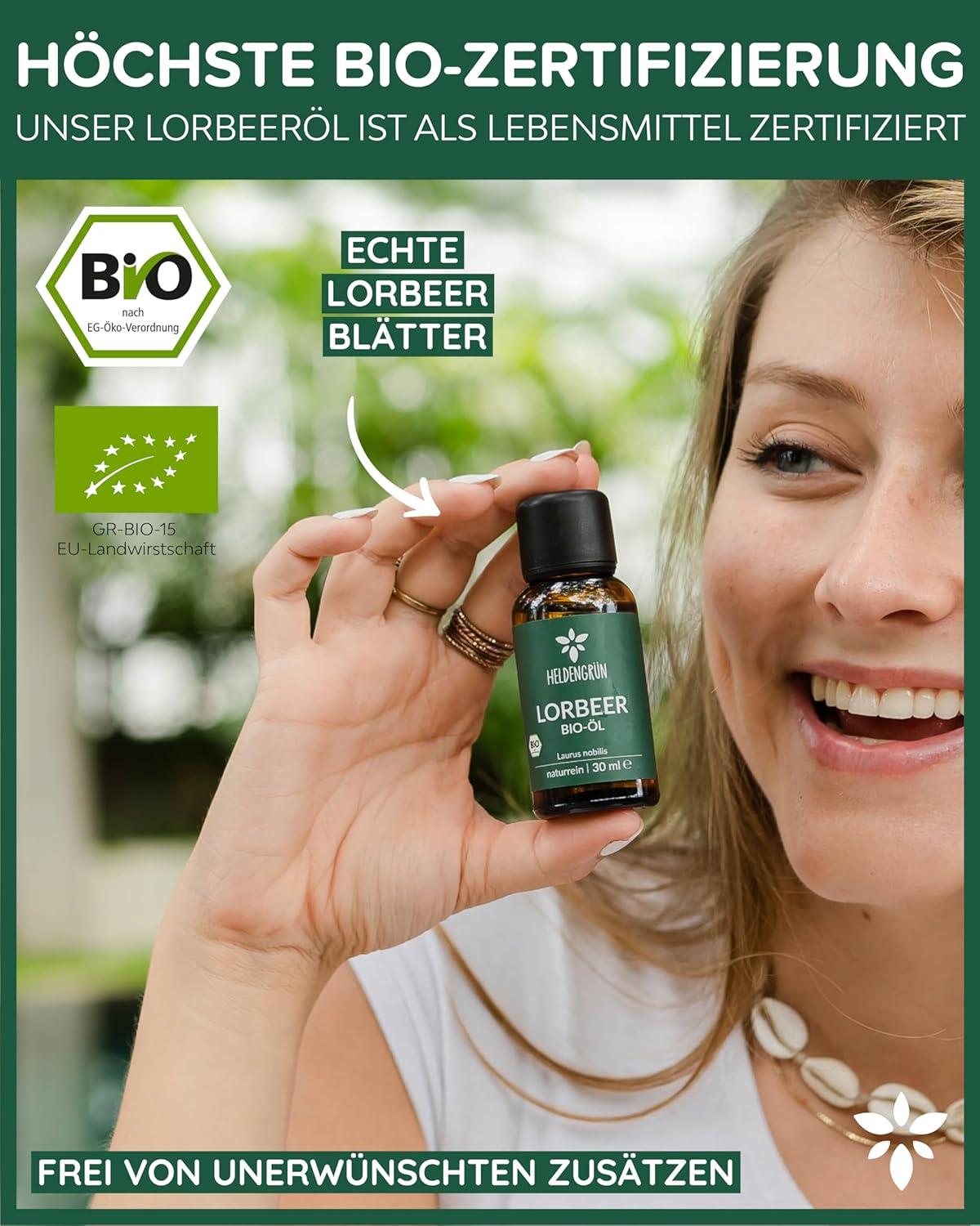 Heldengr n Organic Bio Laurel Oil - 100% Natural Essential Oil ...