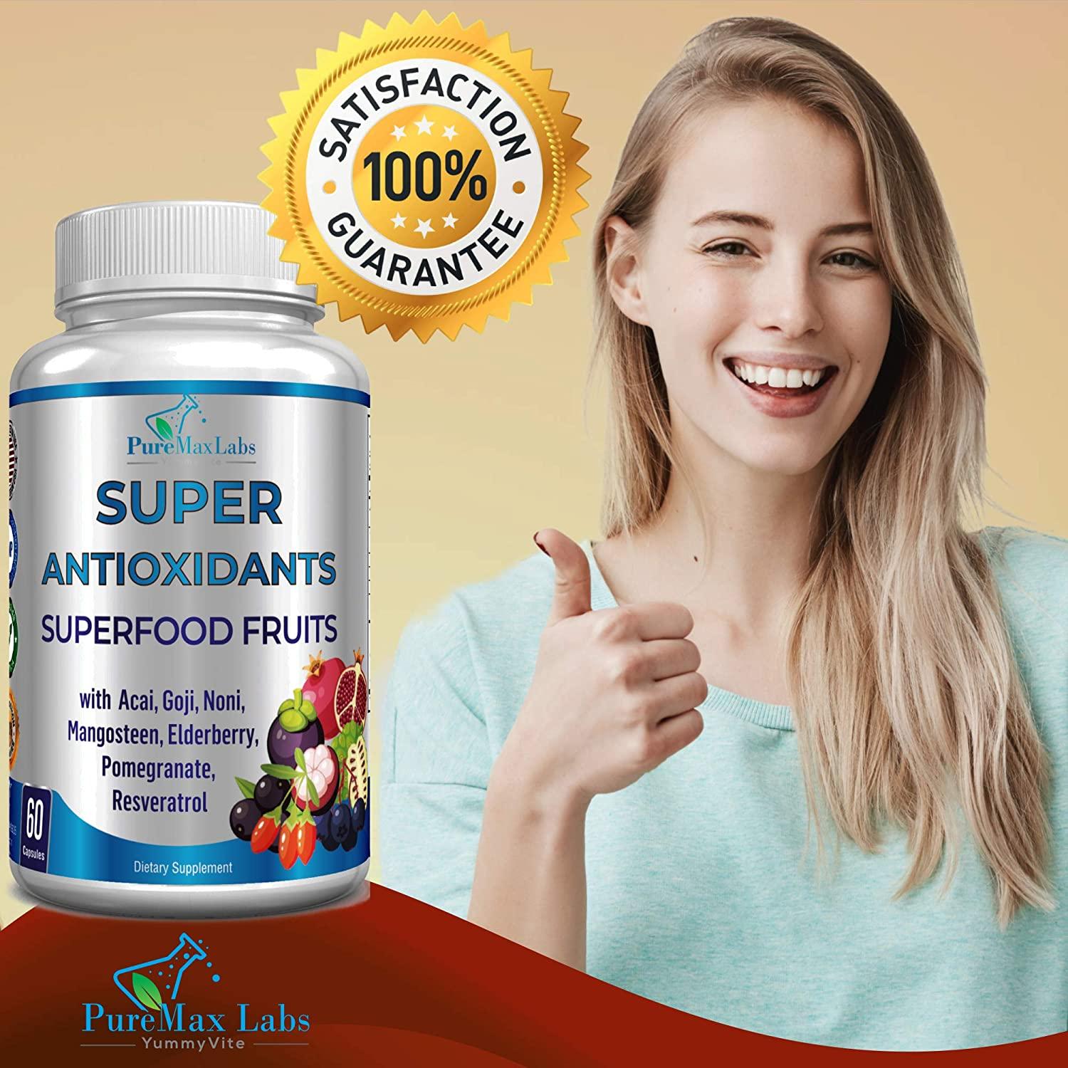 Super Antioxidant Fruit Superfood Complex - 60 Capsules with Acai, Goji ...