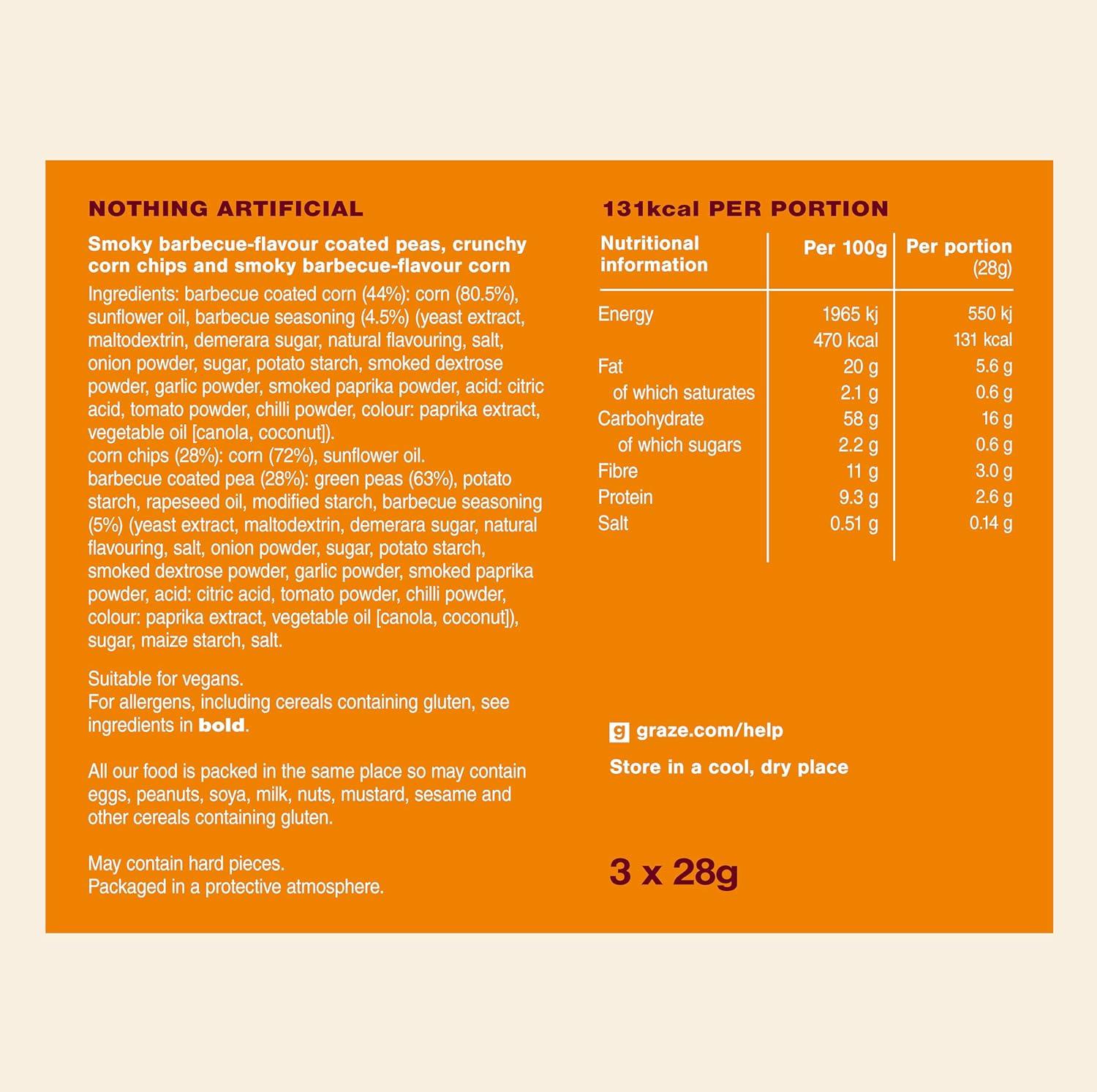 Graze Smoky BBQ 3 Pack Crunchy Snacks 31g | Buy Now with Express ...