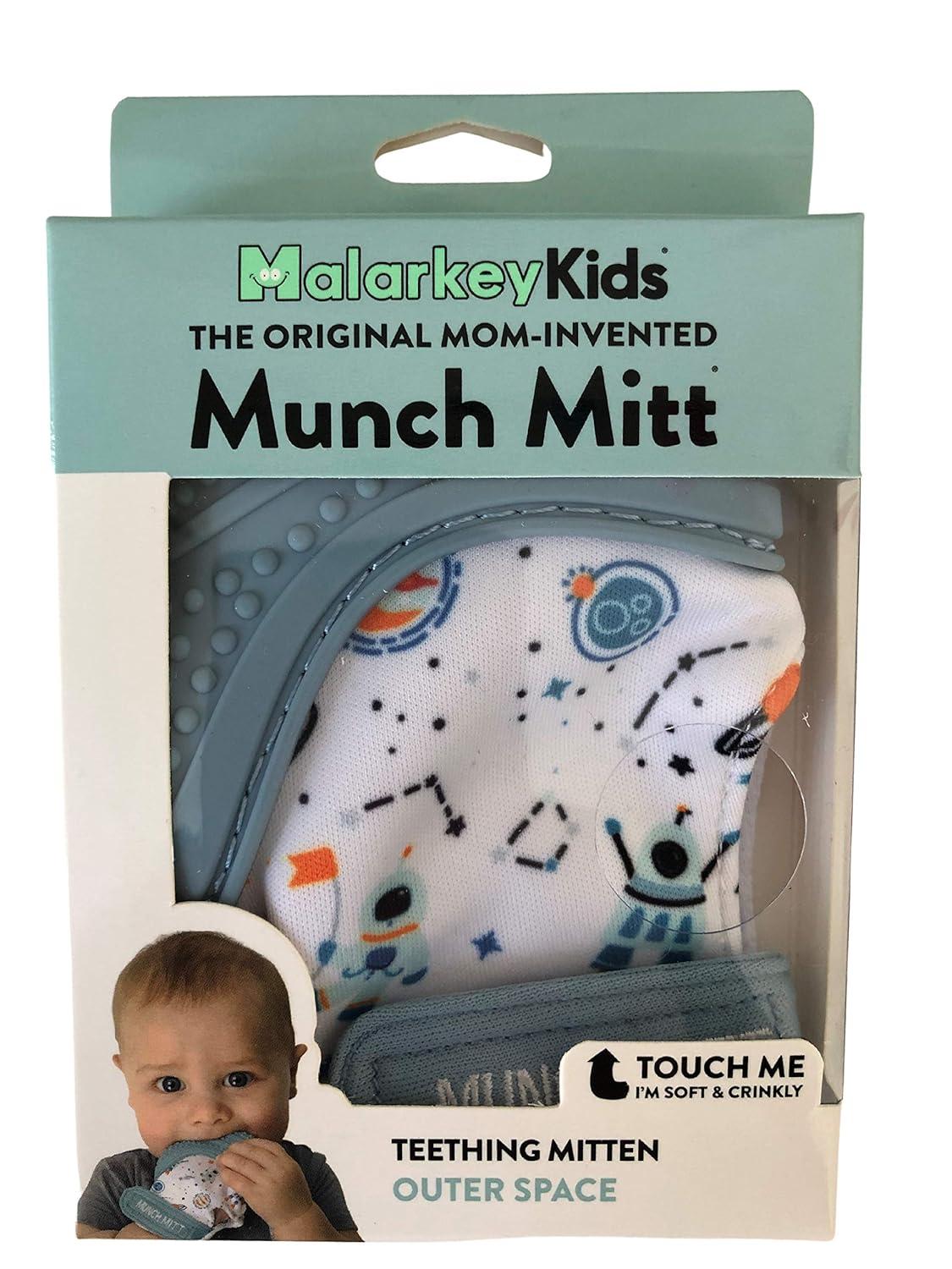 Malarkey Kids Munch Mitt 2-Pack | Baby Teething Mitten - Steel Blue ...