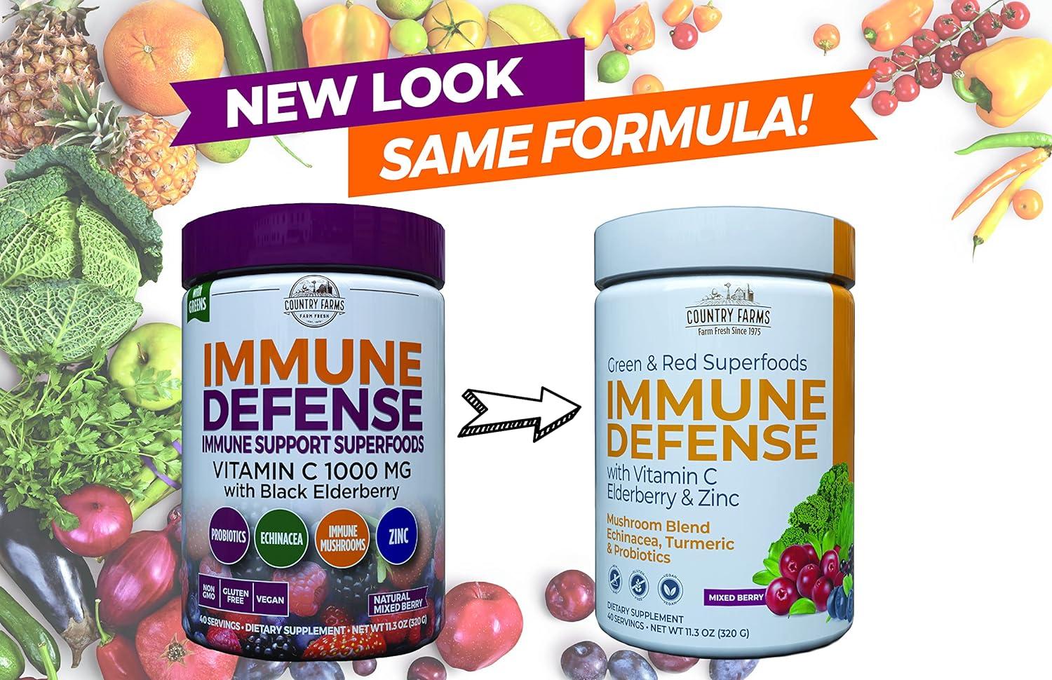 Country Farms Immune Defense Superfoods Drink Mix - Vitamin C & Black ...