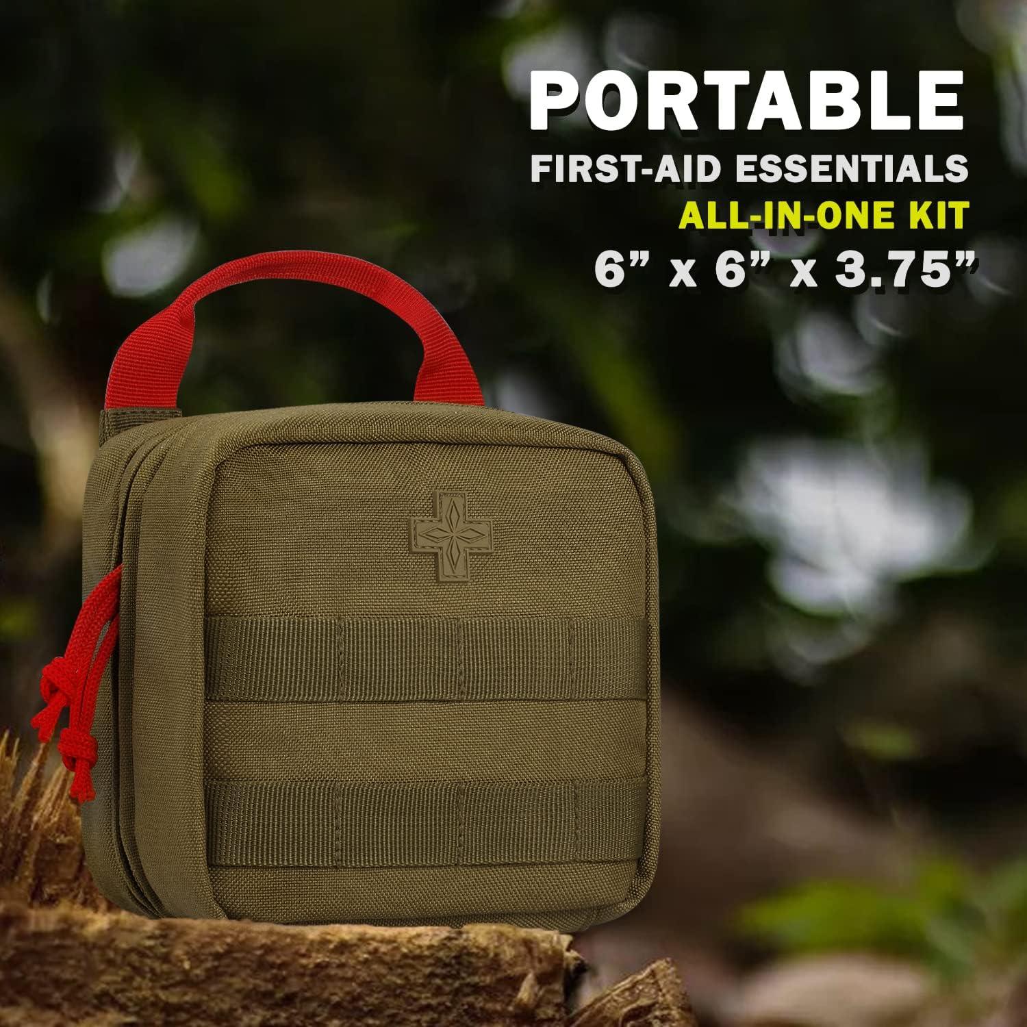Everlit 180 Piece Tactical First Aid Kit - IFAK Molle EMT Pouch for ...