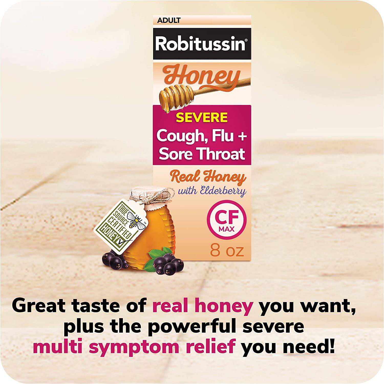 Robitussin Honey CF Max Day Adult Syrup - 8 oz | Severe Cough, Sore ...