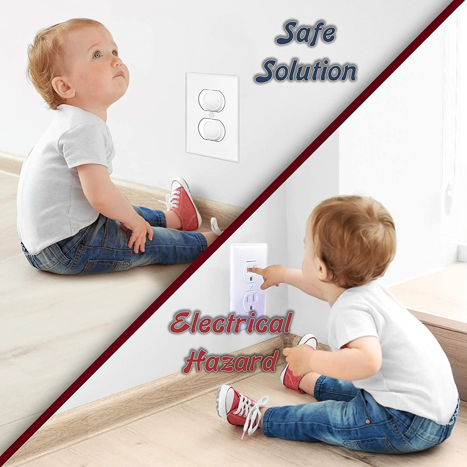 50 Pack Outlet Plug Baby Safety Covers - Child Proof Socket Caps for ...