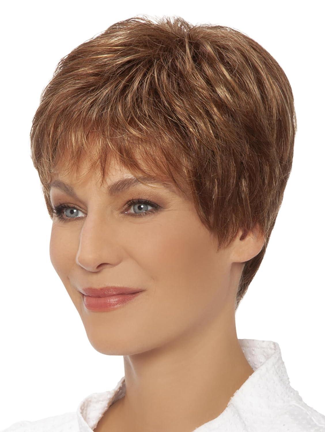 Lofty Peronap Alma Premium Realistic Art Hair Wigs in Medium Brown/Amber Gold & Dark Ash Blonde ...