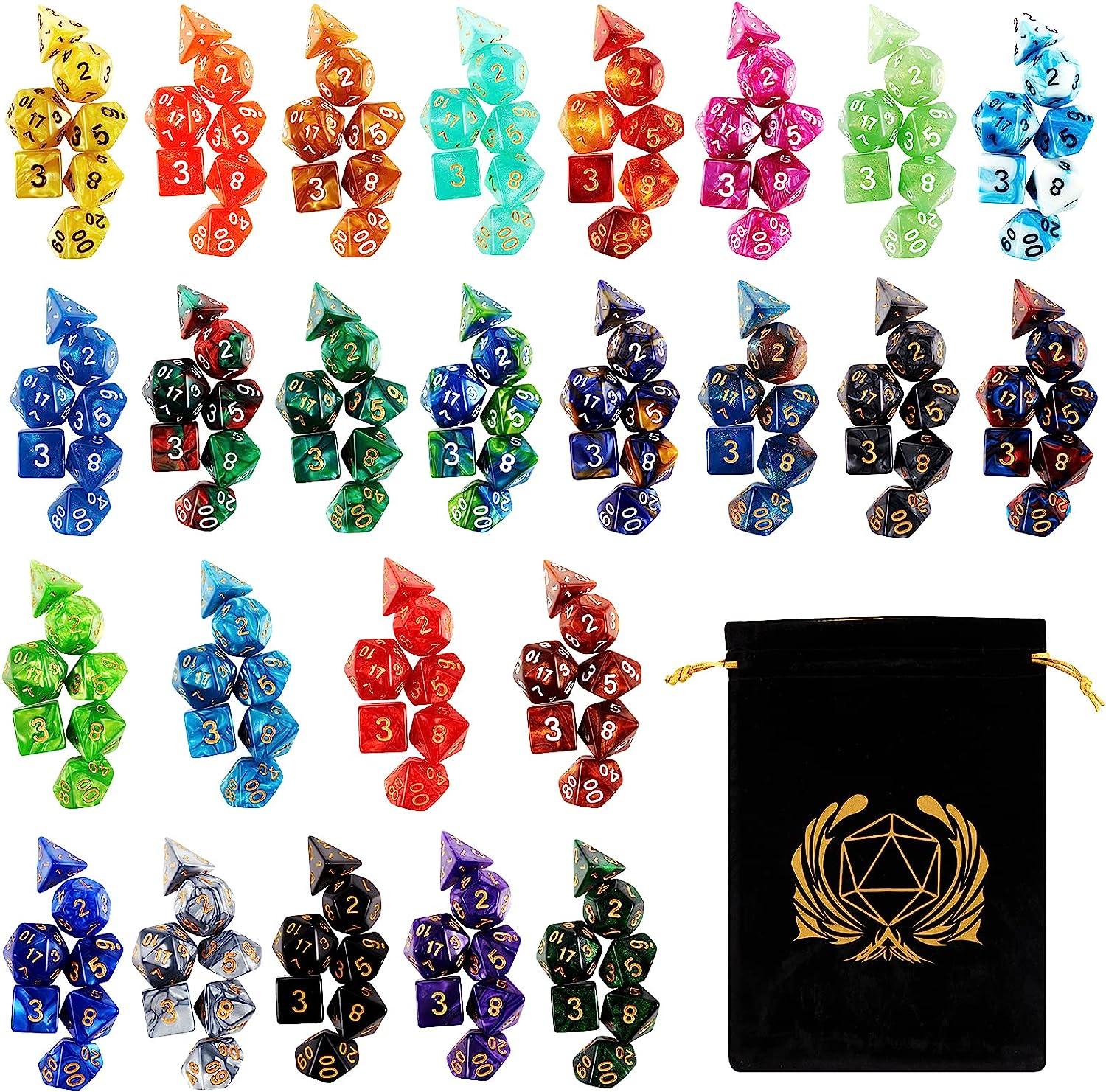 Coyeekn DND Dice Set - 175 Polyhedron Dice in 25 Colors for Dungeons ...