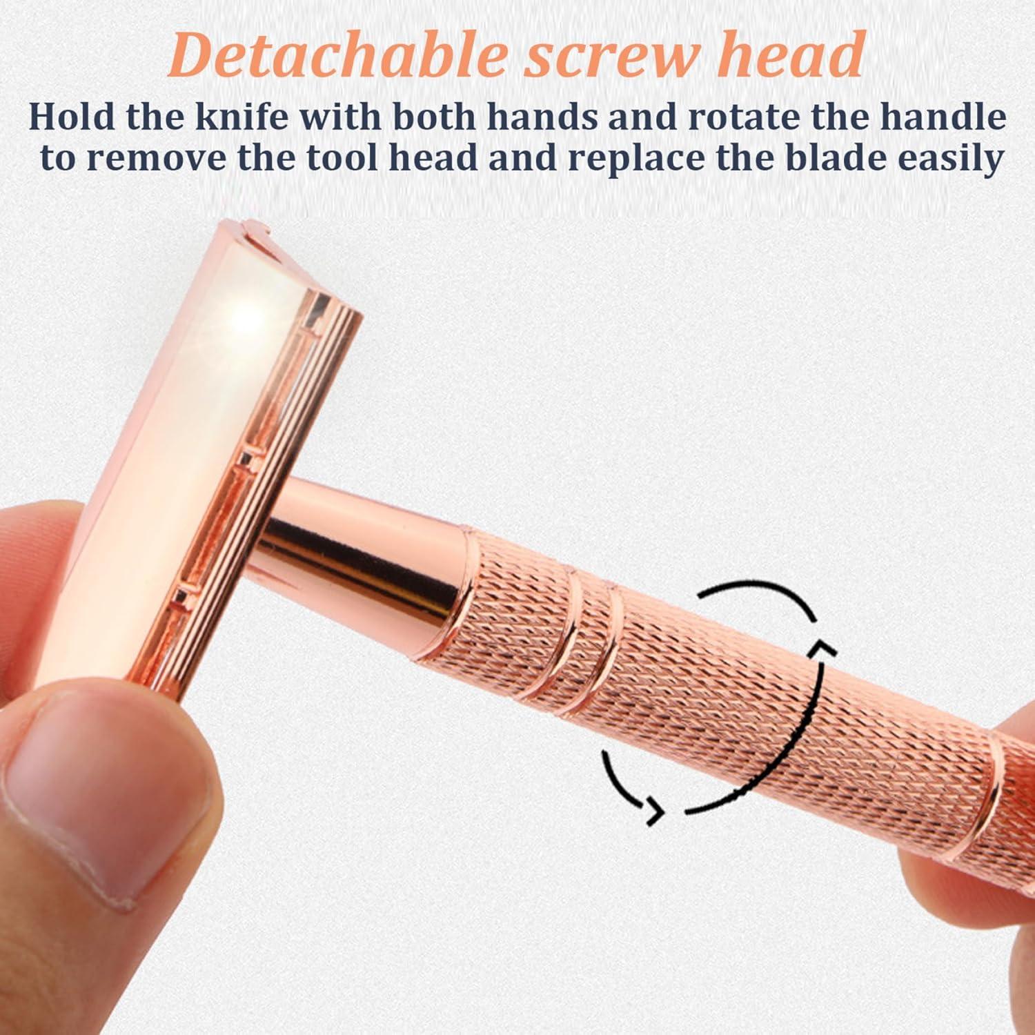 Premium Stainless Steel Double Edge Safety Razor for Men - Smooth Close ...