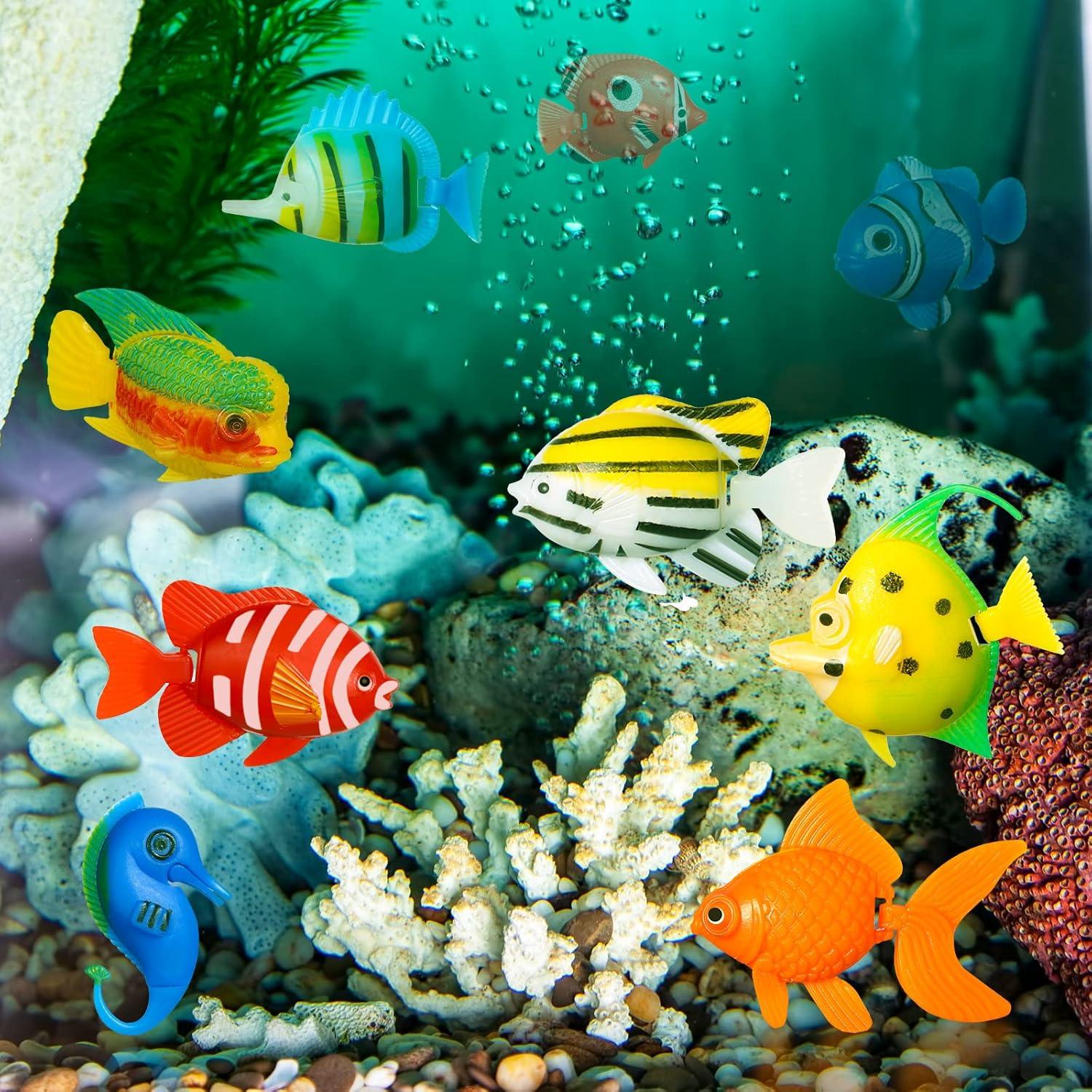 Buy Aoriher 10-Piece Artificial Fish Decoration - Colorful Floating ...