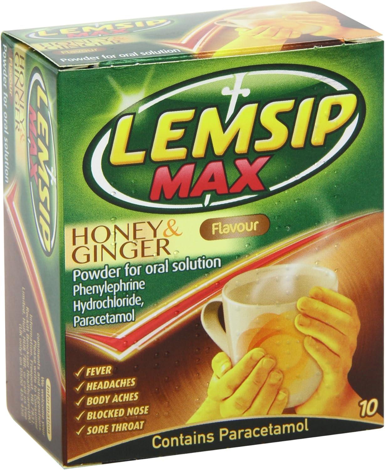 Lemsip Max Honey&Ginger 10 Sachets 10 Count (Pack of 1)