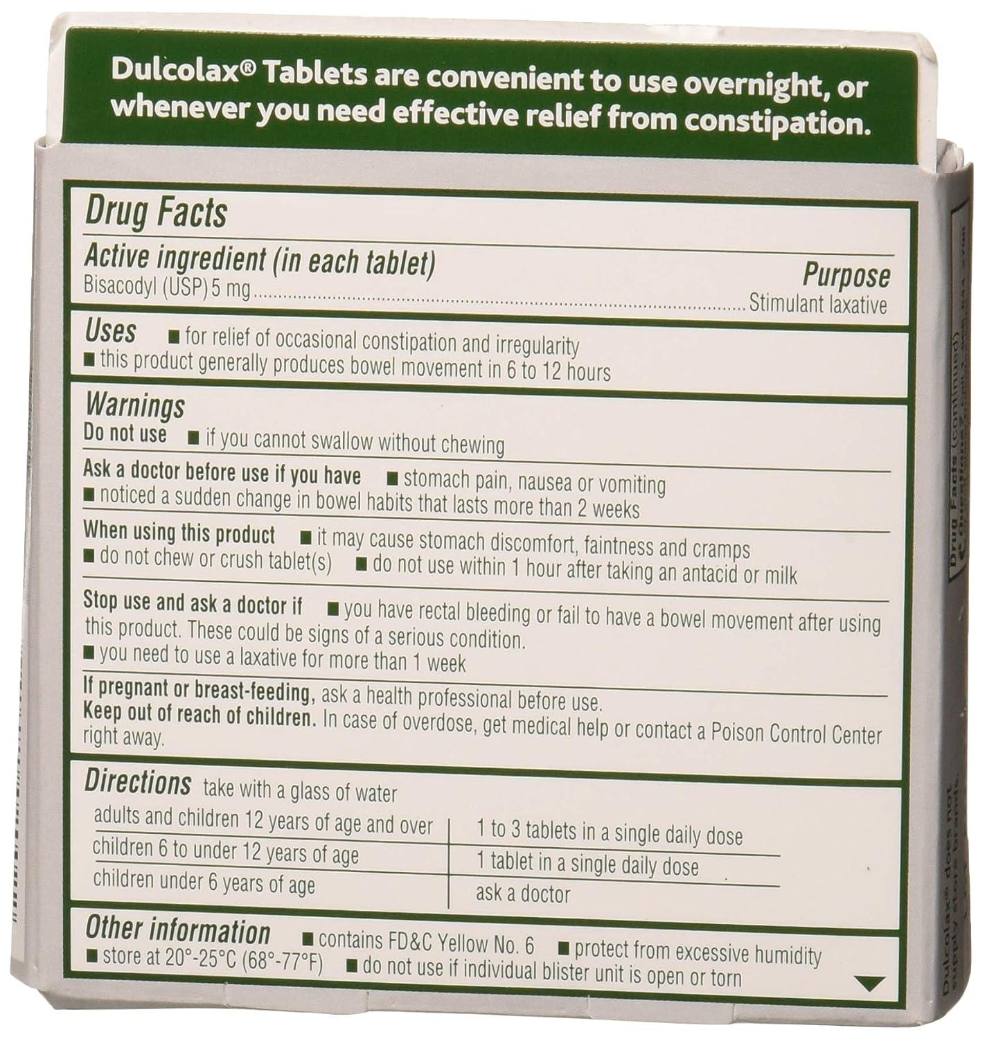 Dulcolax Laxative 25 Tablets - Fast Relief for Constipation | Buy Now ...
