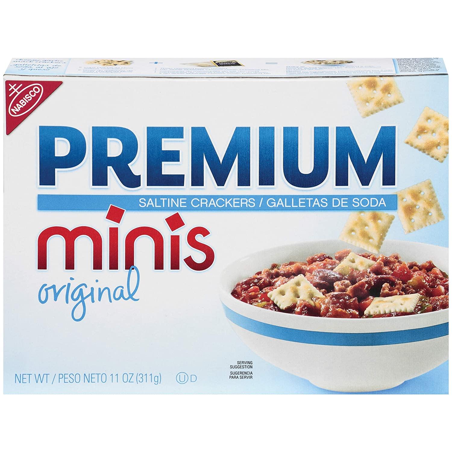 Premium Original Mini Saltine Crackers 11 oz - Savory Snack Essential ...