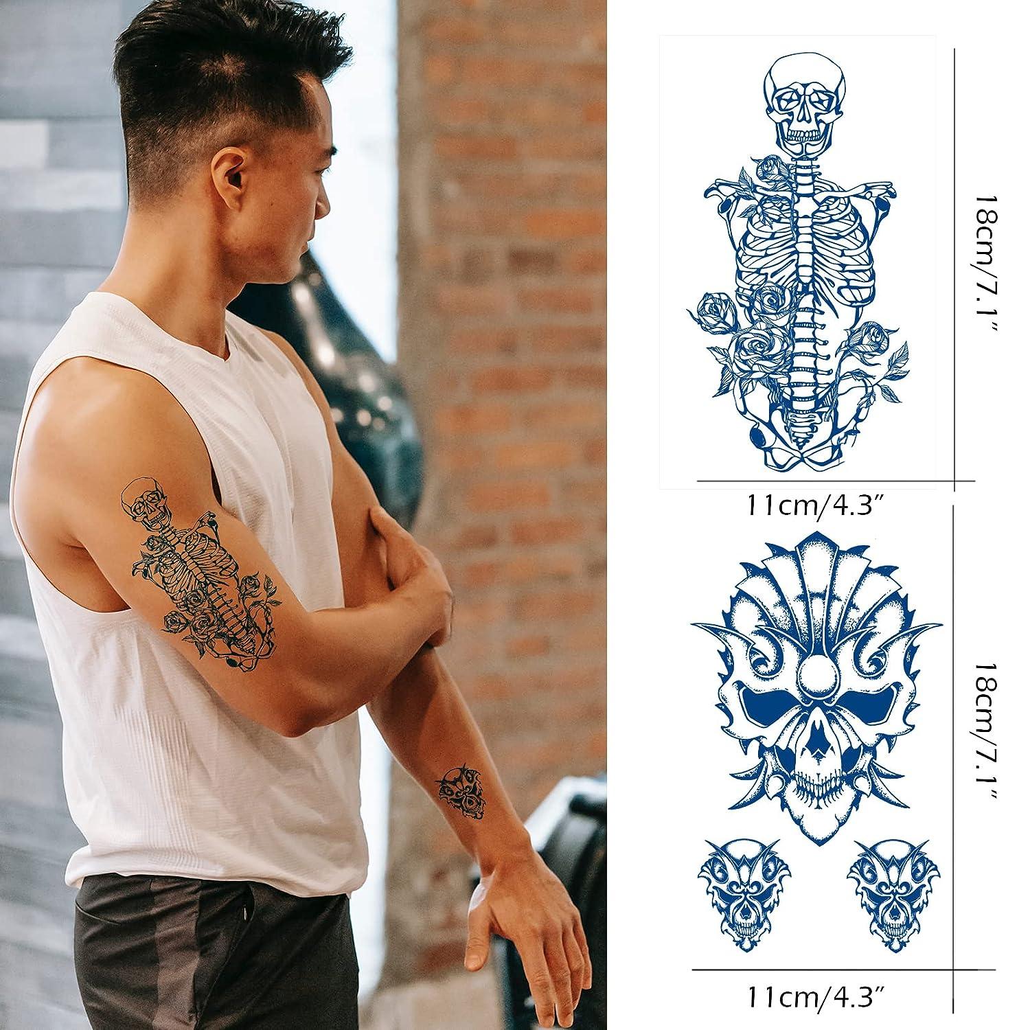 Aresvns Realistic Temporary Tattoos for Men & Boys - Waterproof & Long ...