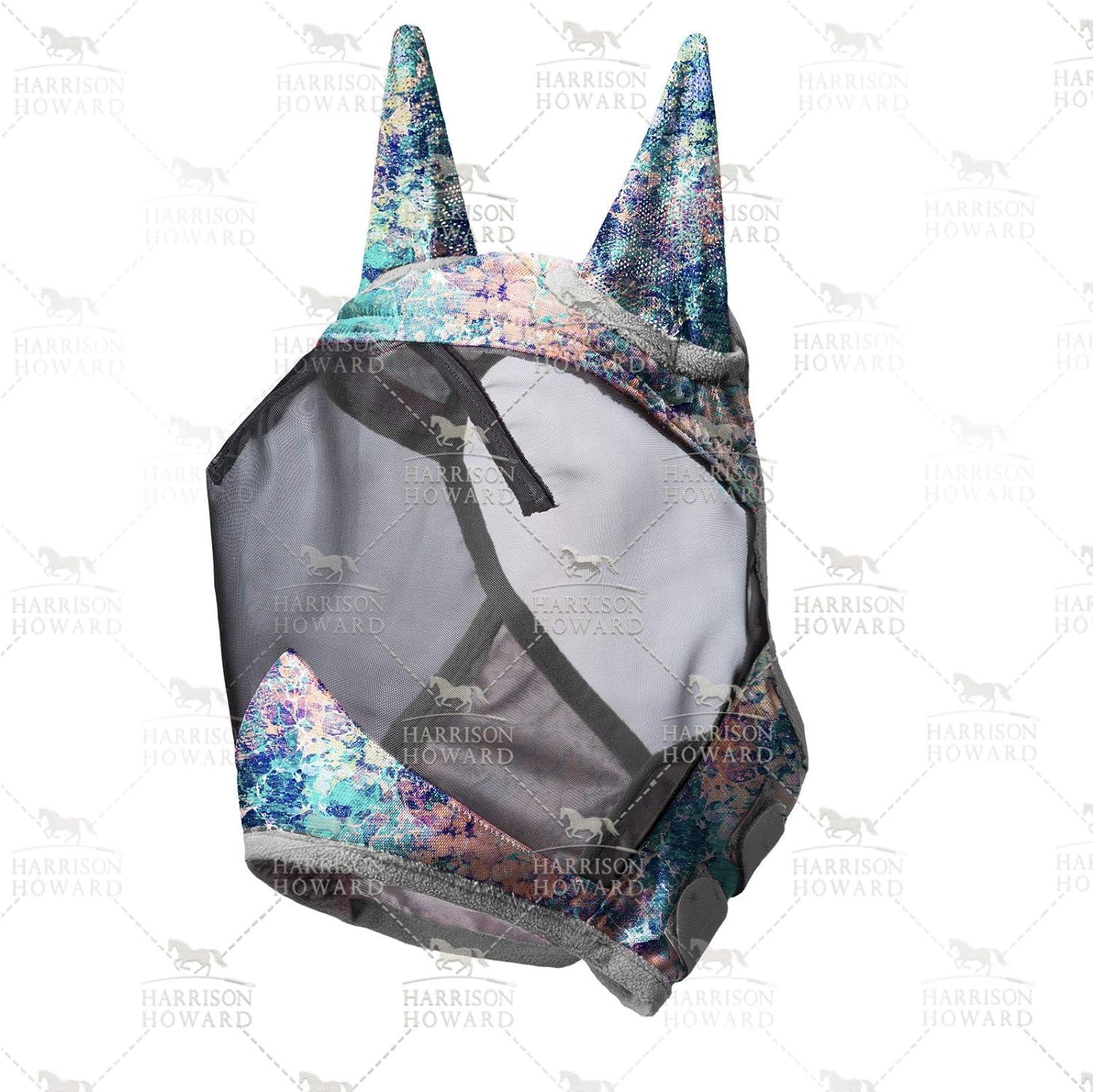 Harrison Howard CareMaster Horse Fly Mask with Ears | UV Protection for ...